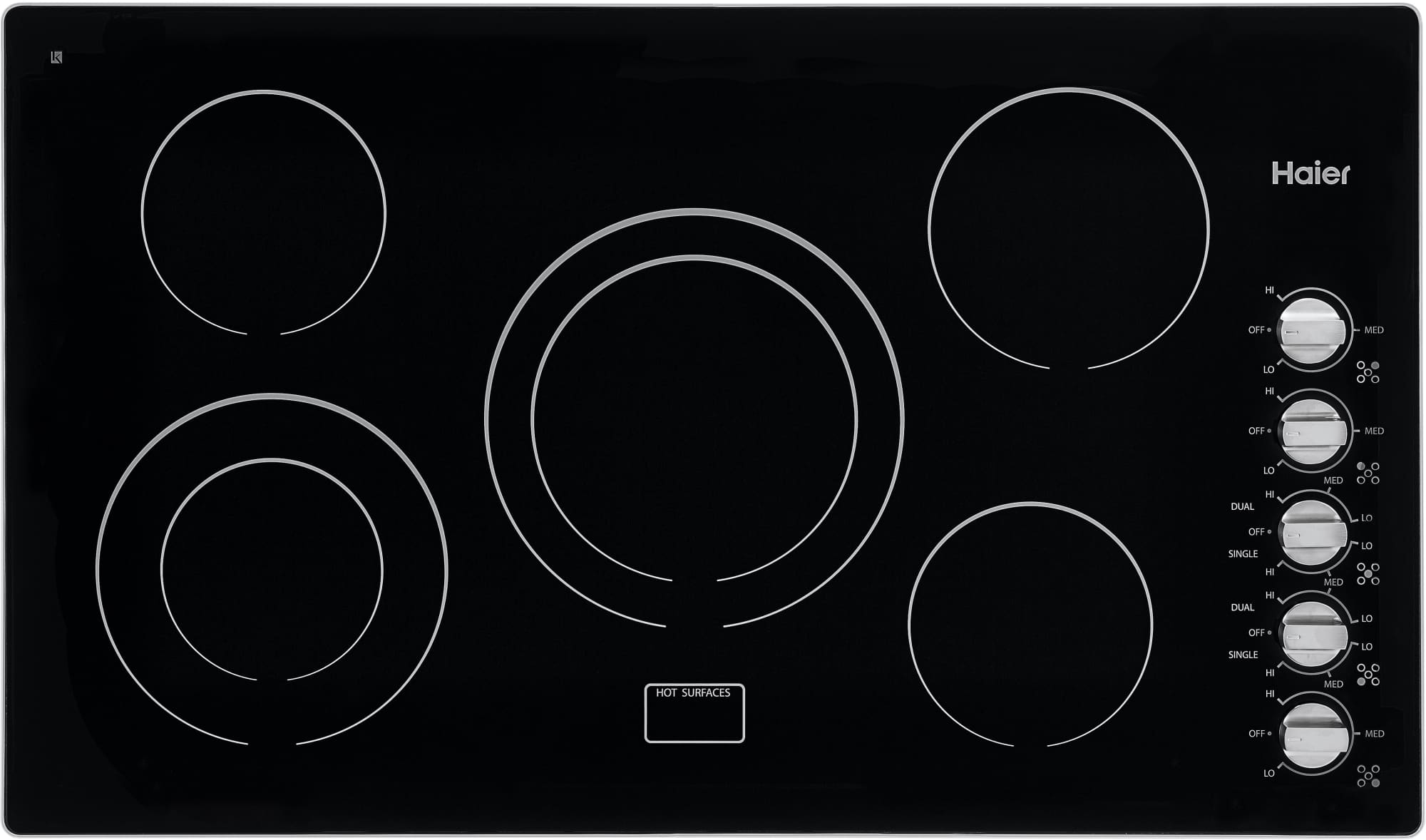 Haier HCC6320AES 36 Inch Electric Radiant Cooktop with 5 Heating ...
