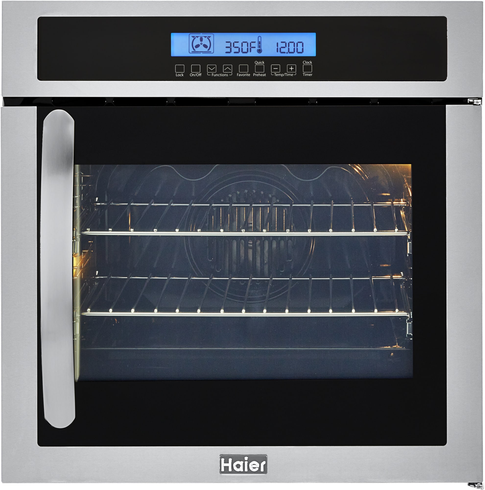 Haier HCW225RAES 24 Inch Wall Oven with European Convection, LCD ...