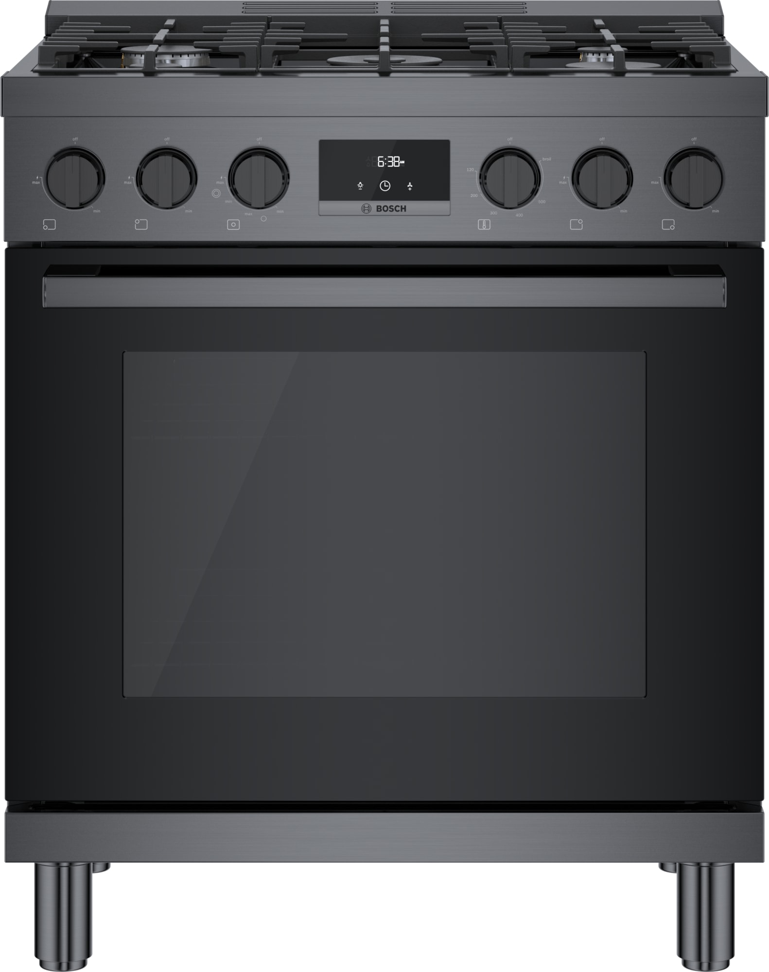 Bosch HGS8045UC 30 Inch Freestanding Gas Range with 5 Sealed Burners, 3 ...