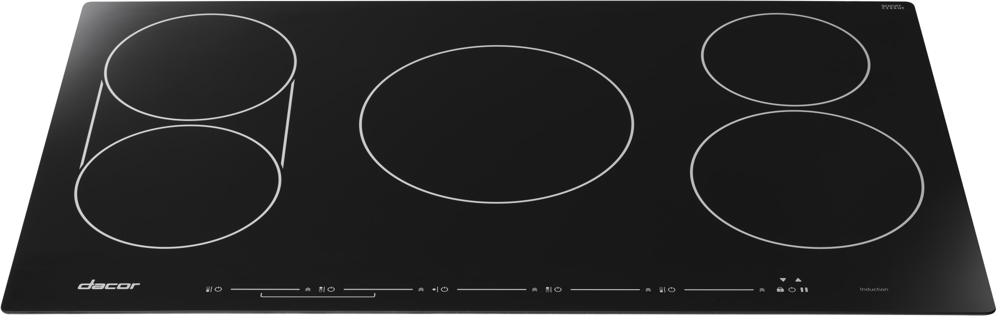 Dacor HICT365BG 36 Inch Induction Cooktop with 5 Cooking Zones ...