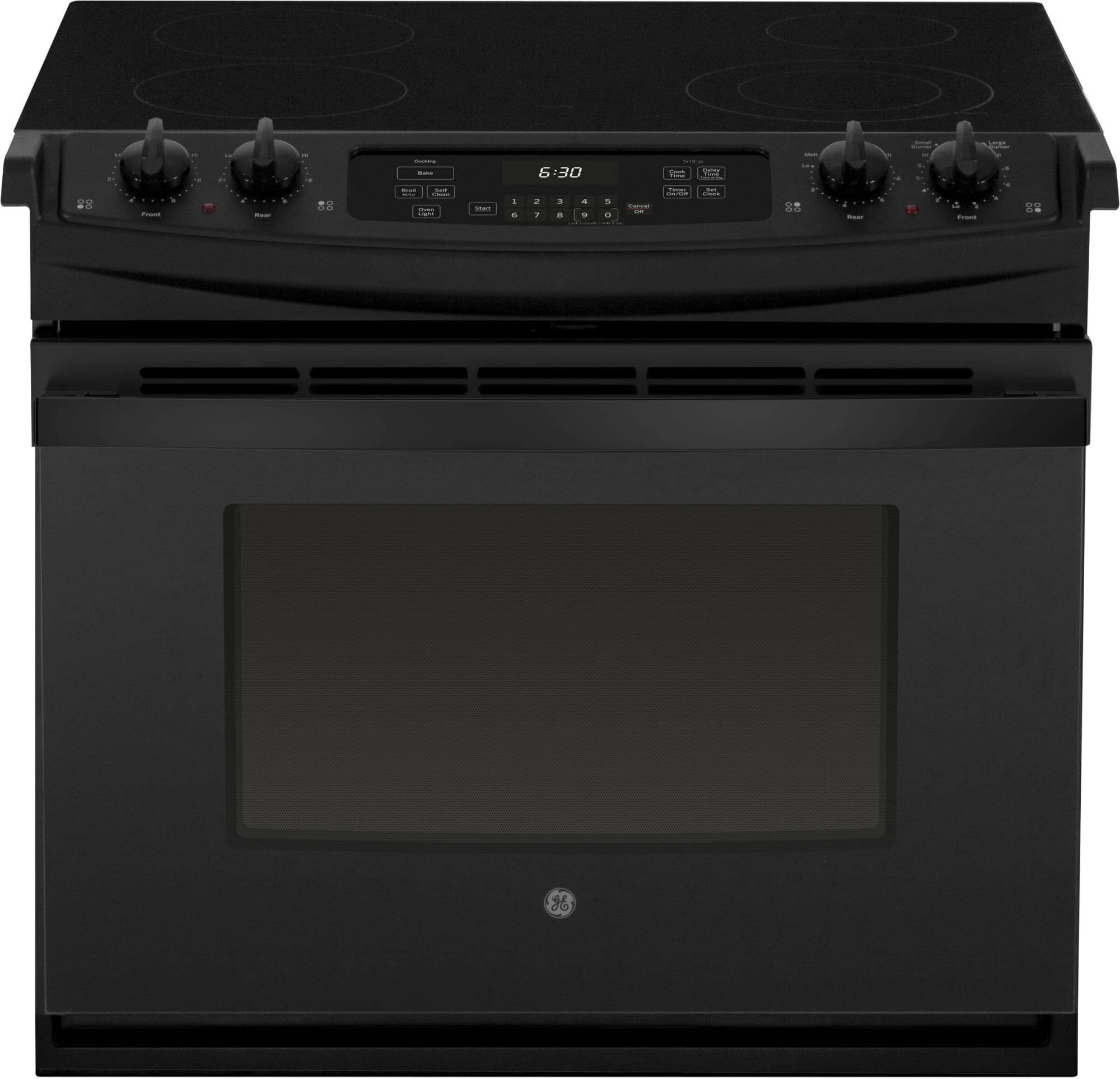 GE JD630DTBB 30 Inch Drop-In Electric Range with 4 Smoothtop Elements ...