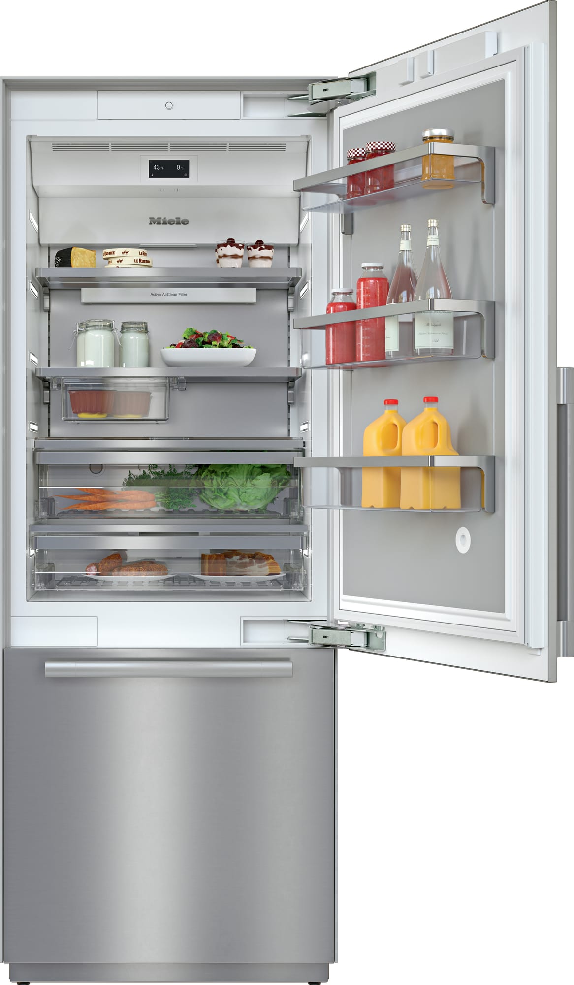 Miele KF2801SF 30 Inch Smart Built-In Bottom-Freezer Refrigerator with ...
