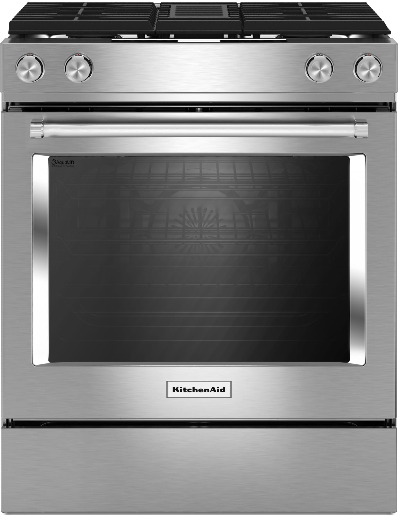 KitchenAid KSDG950ESS 30 Inch Slide-in Dual Fuel Range with 4 Sealed ...