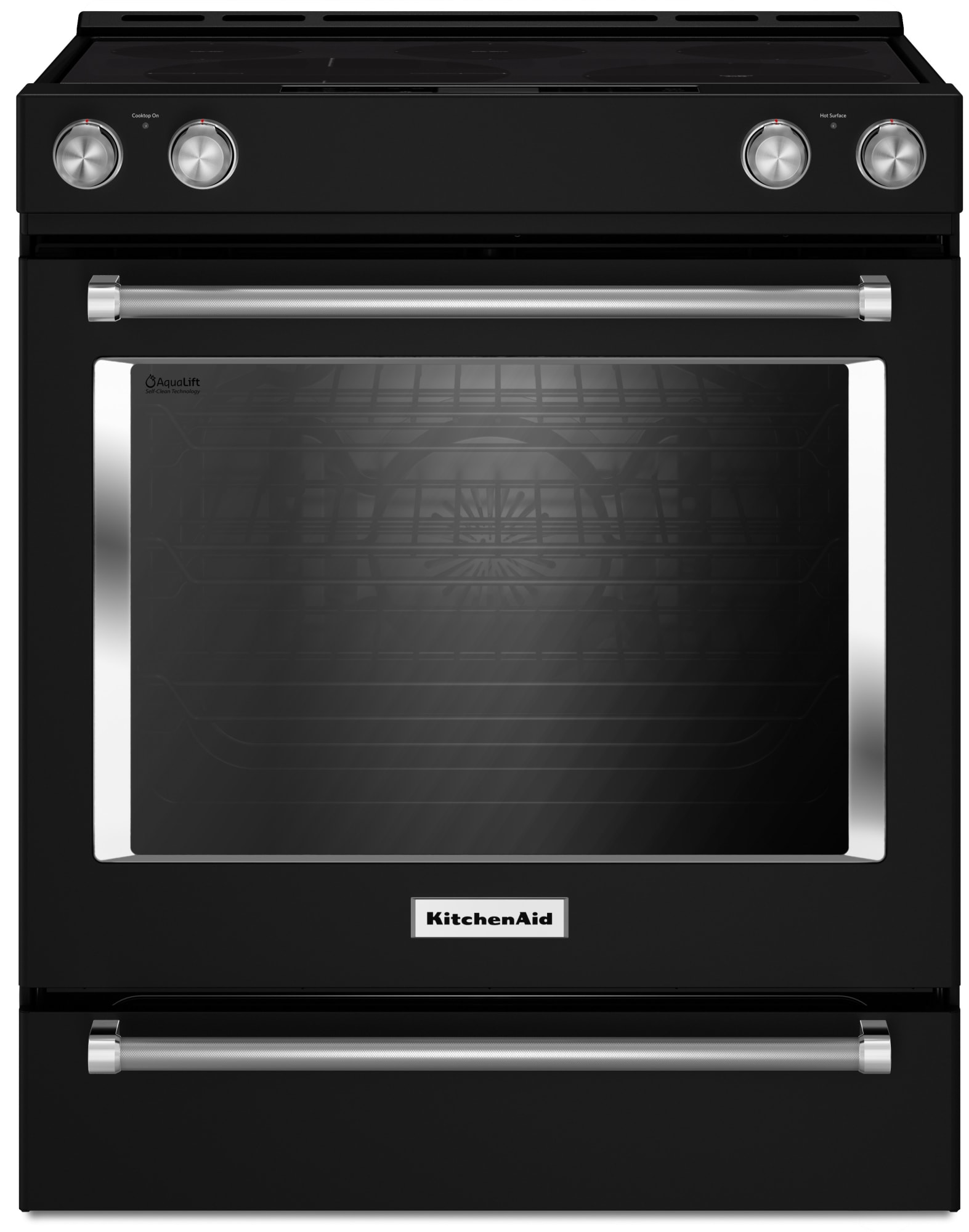 KitchenAid KSEB900EBL 30 Inch Slide-In Electric Range with 5 Elements ...