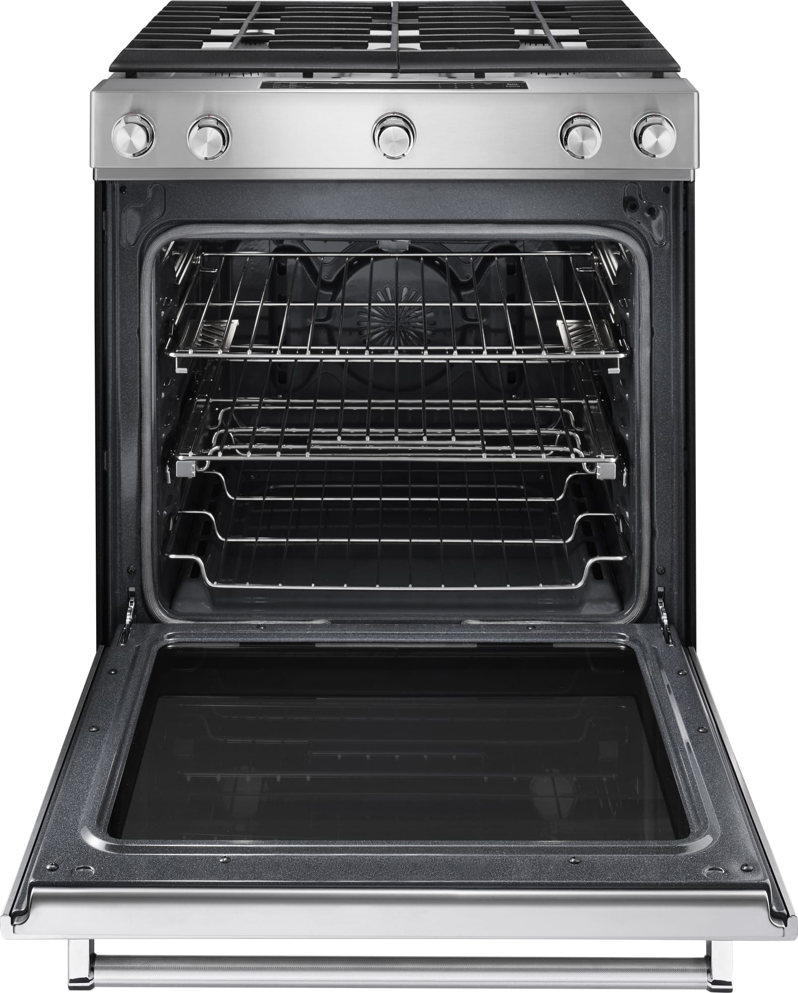 KitchenAid KSGB900ESS 30 Inch Slide-In Gas Range with 5 Sealed Burners ...