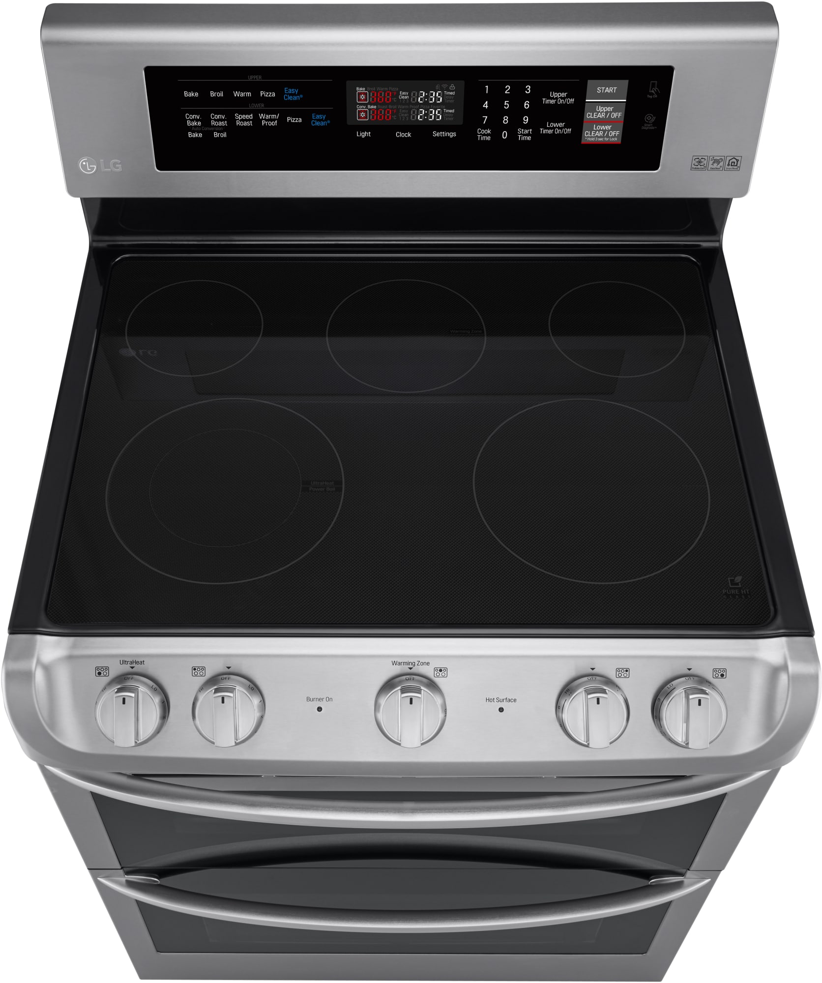 LG LDE4411ST 30 Inch Dual Oven Electric Range with 7.3 cu. ft. Capacity ...