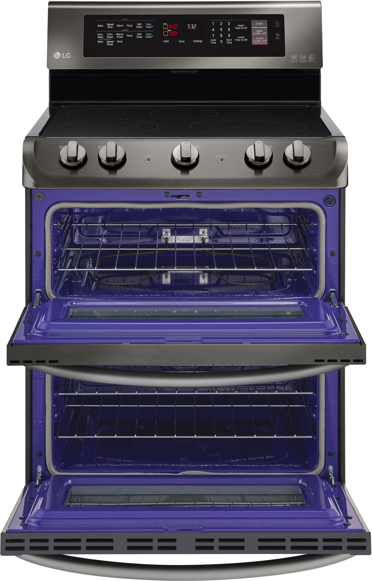 LG LDE4413BD 30 Inch Electric Range with 5 Radiant Heating Elements ...