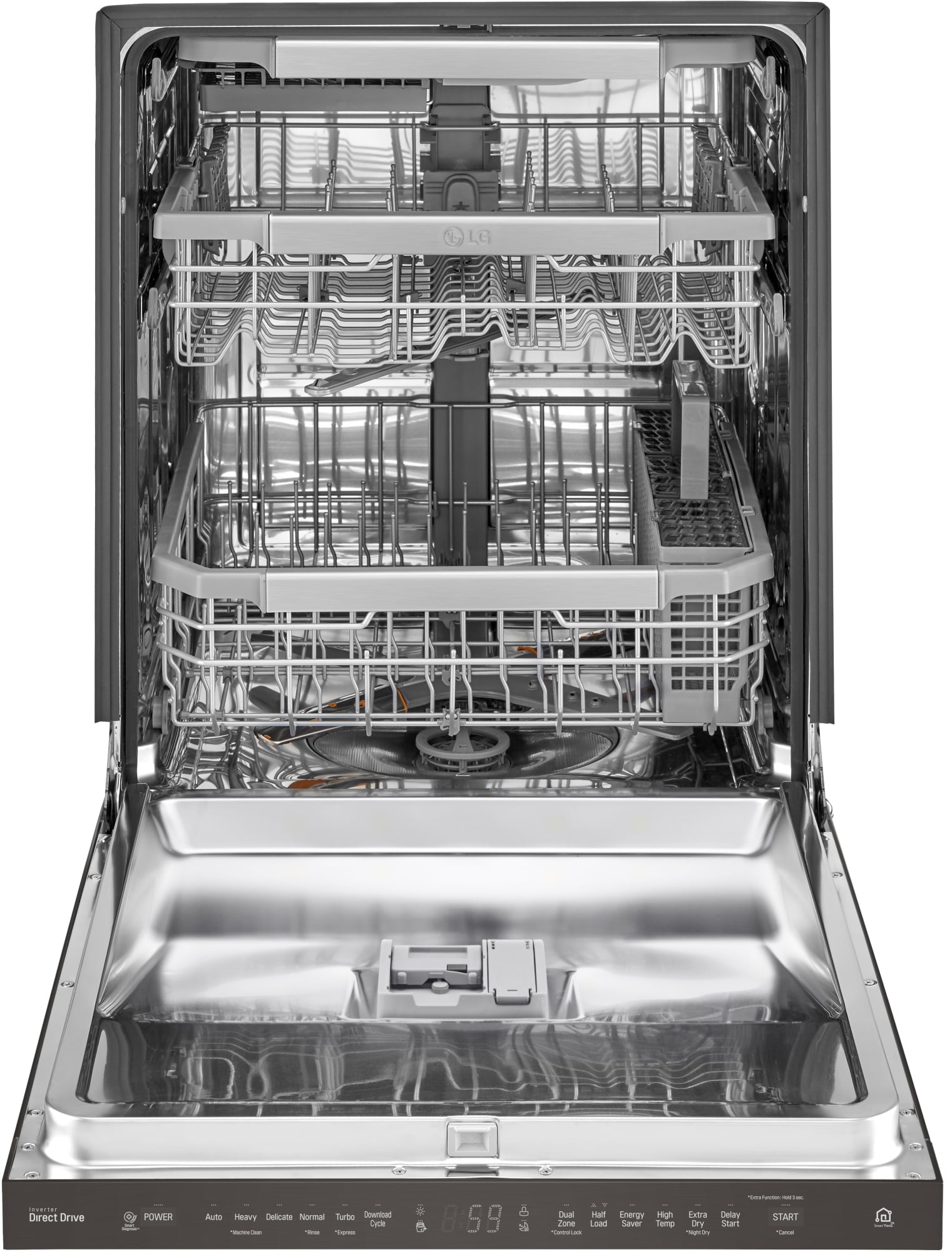 LG LDP6797BD 24 Inch Fully Integrated QuadWash™ Smart Dishwasher with ...