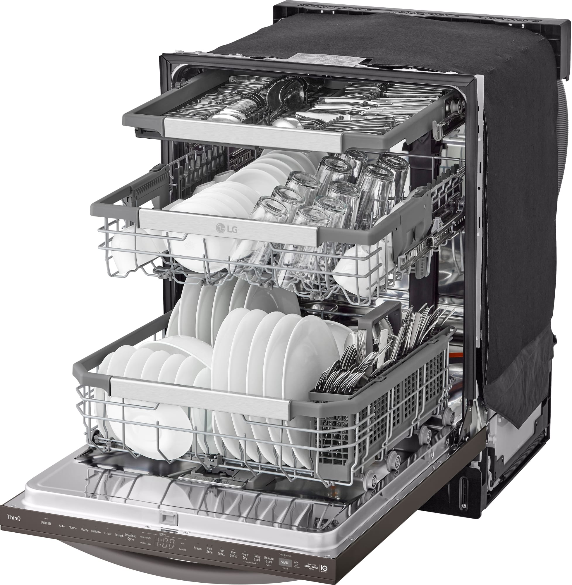 LG LDTH7972D 24 Inch Fully Integrated Smart Dishwasher with 15 Place ...