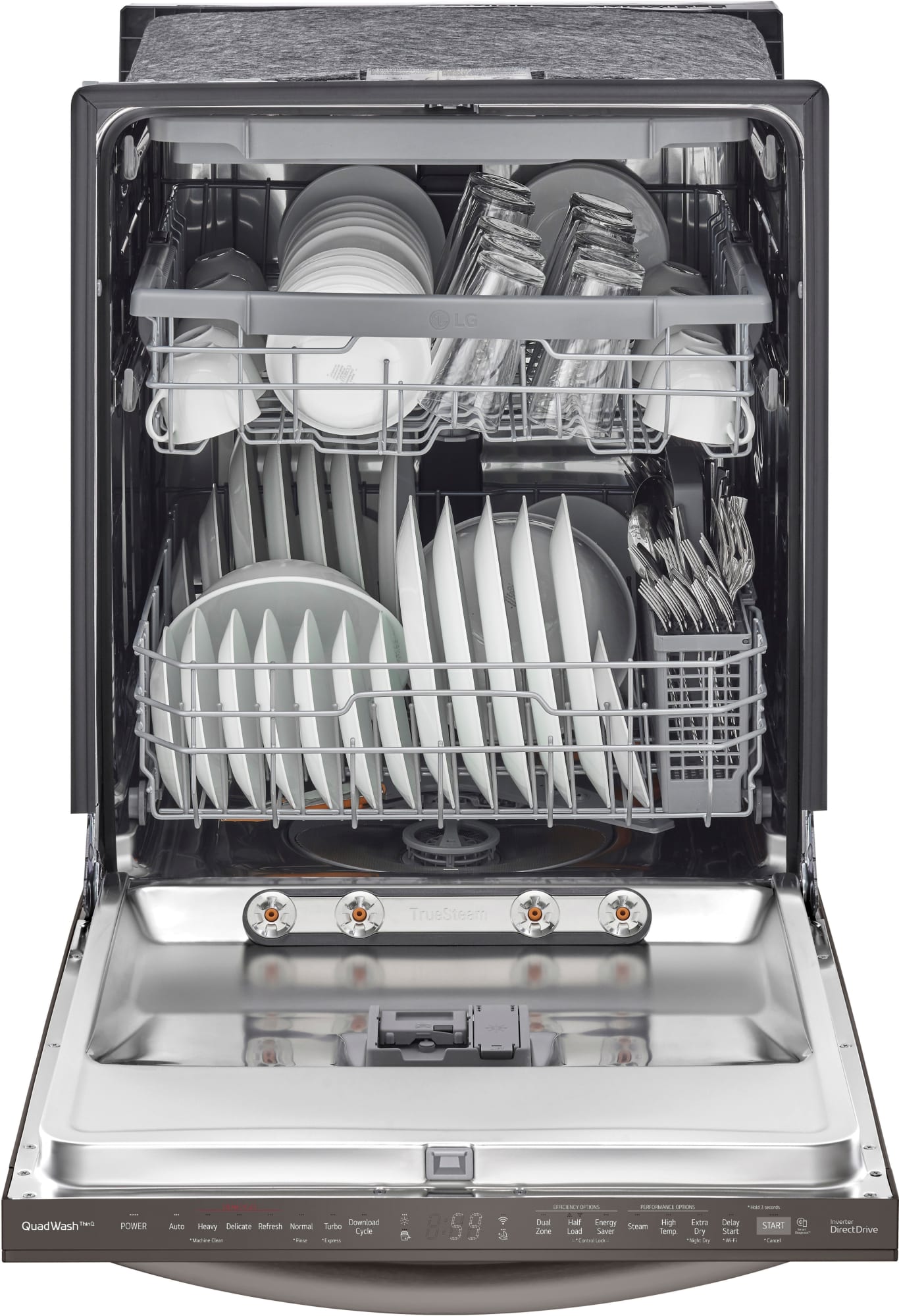 LG LDTS5552D 24 Inch Fully Integrated Smart Dishwasher with 15 Place ...