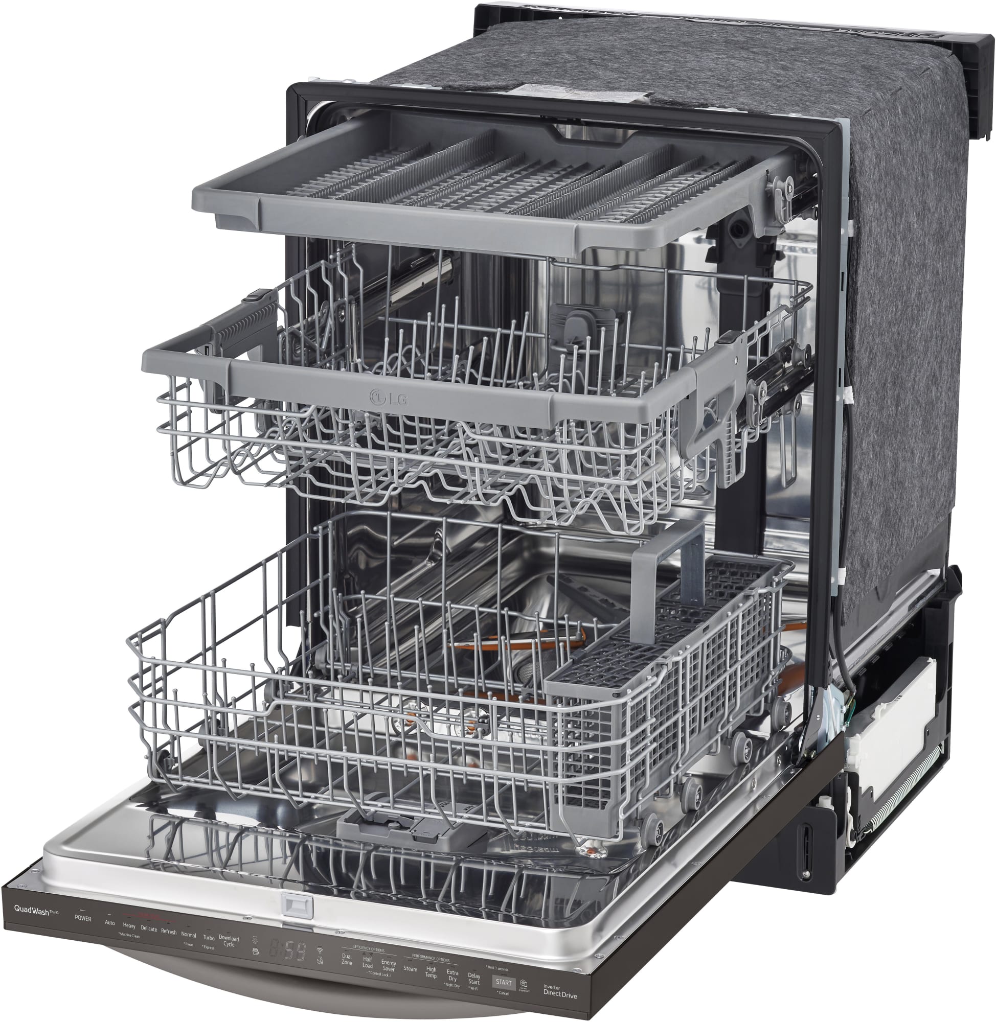 LG LDTS5552D 24 Inch Fully Integrated Smart Dishwasher with 15 Place ...