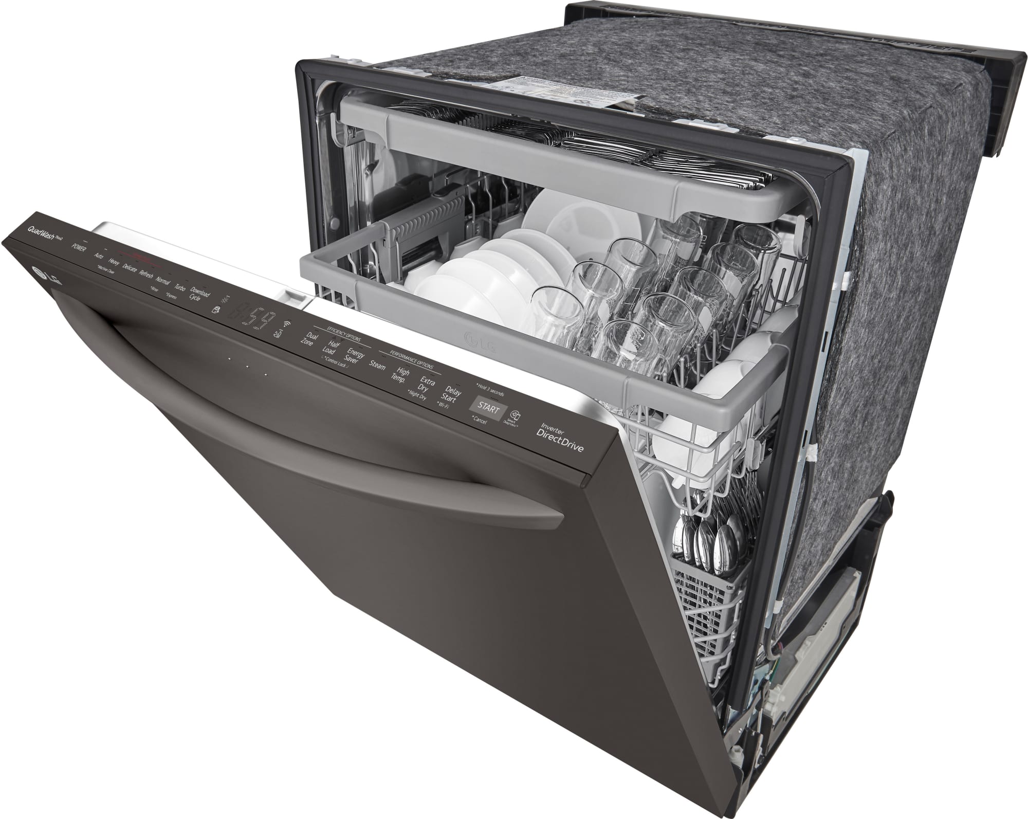 LG LDTS5552D 24 Inch Fully Integrated Smart Dishwasher with 15 Place ...