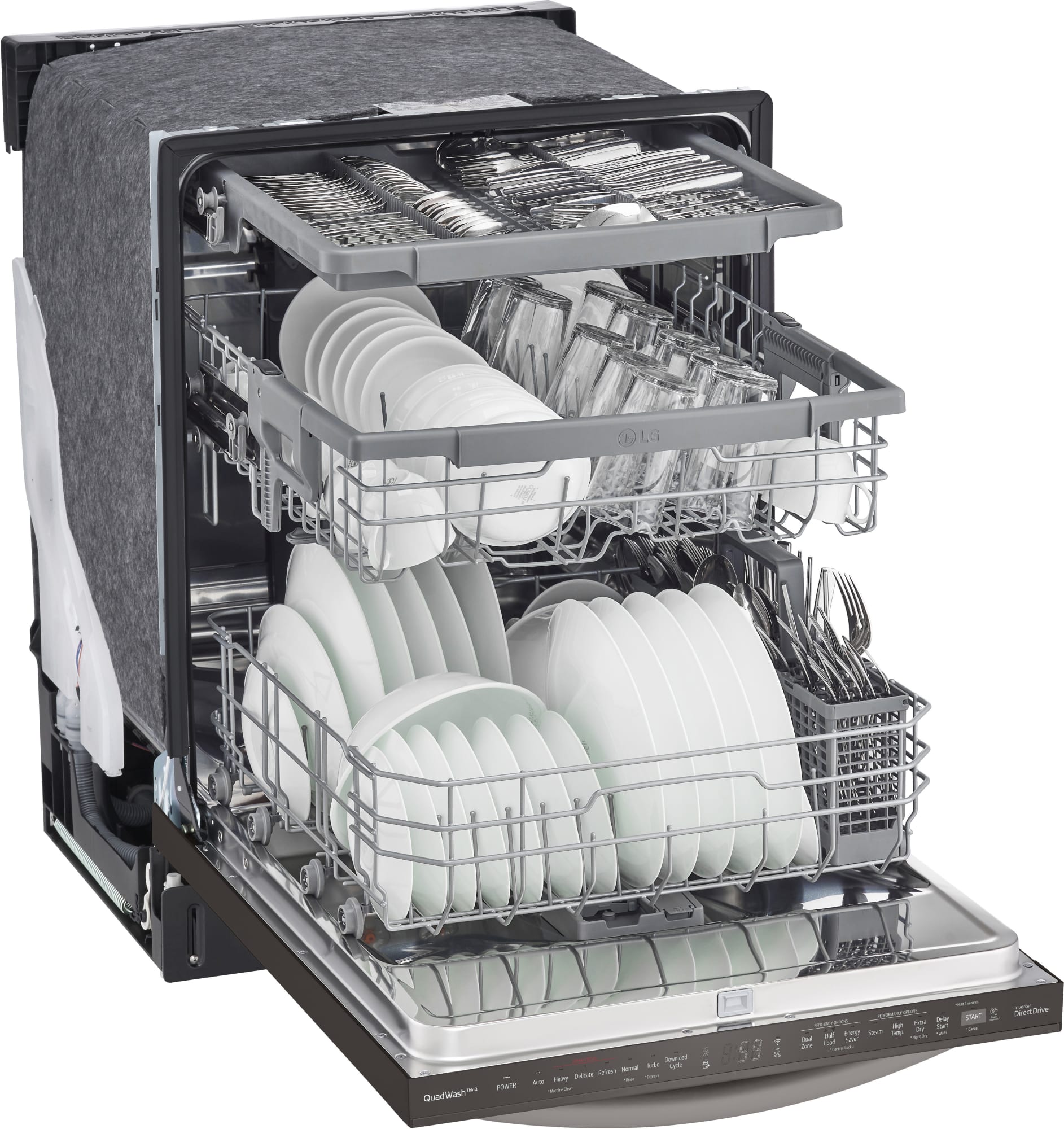 LG LDTS5552D 24 Inch Fully Integrated Smart Dishwasher with 15 Place ...