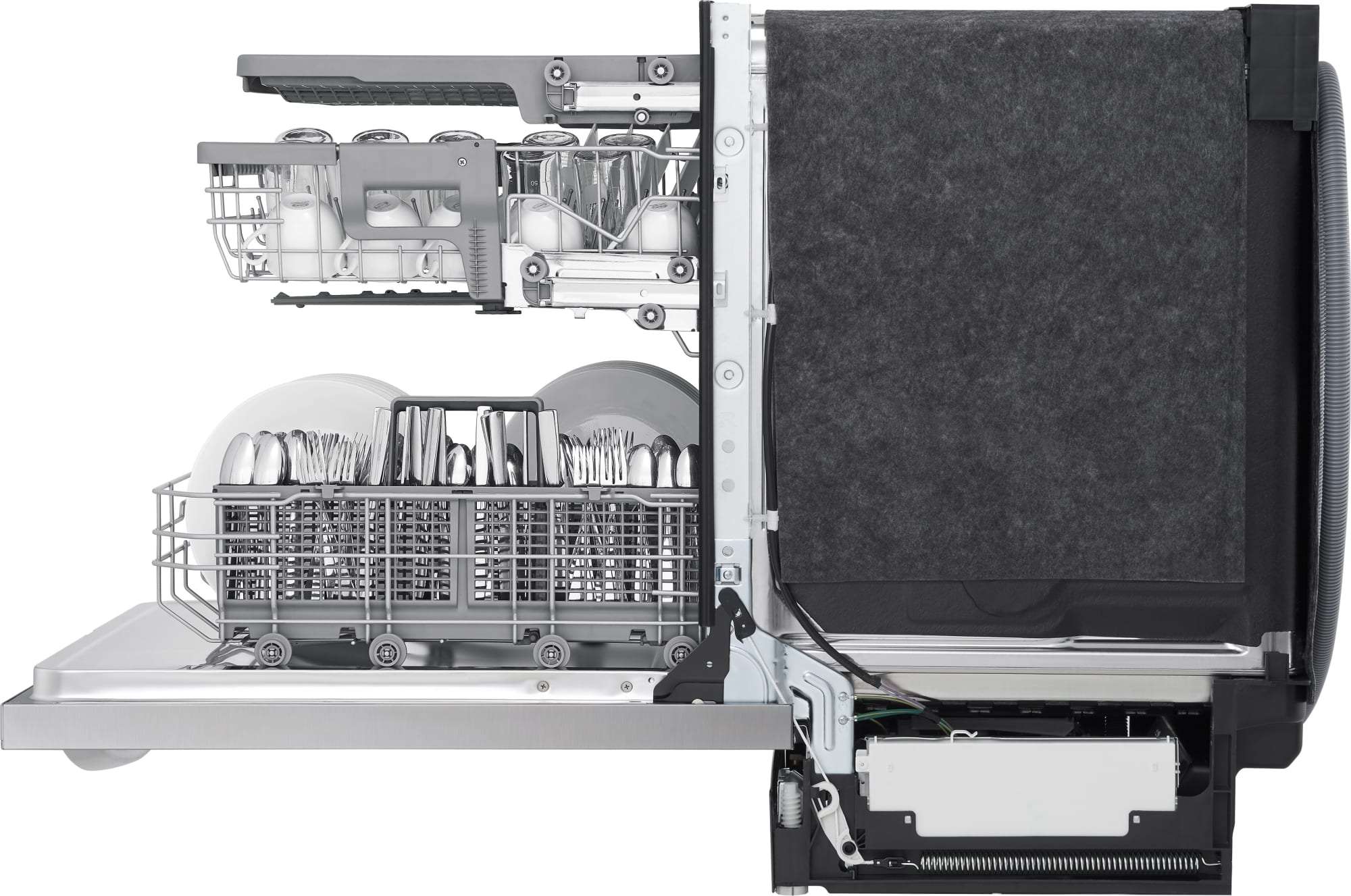 LG LDTS5552S 24 Inch Fully Integrated Smart Dishwasher with 15 Place ...