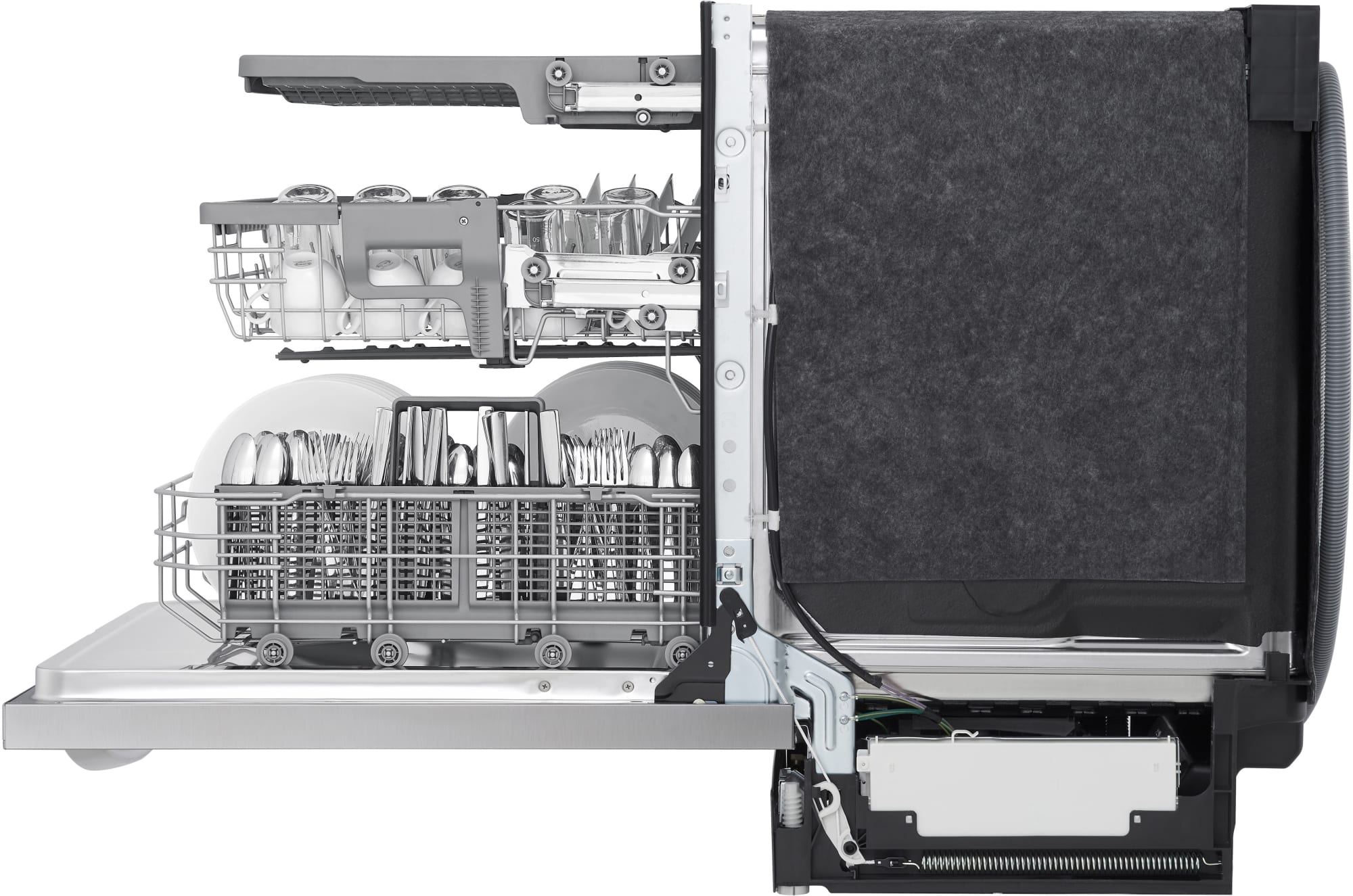 LG LDTS5552S 24 Inch Fully Integrated Smart Dishwasher with 15 Place ...
