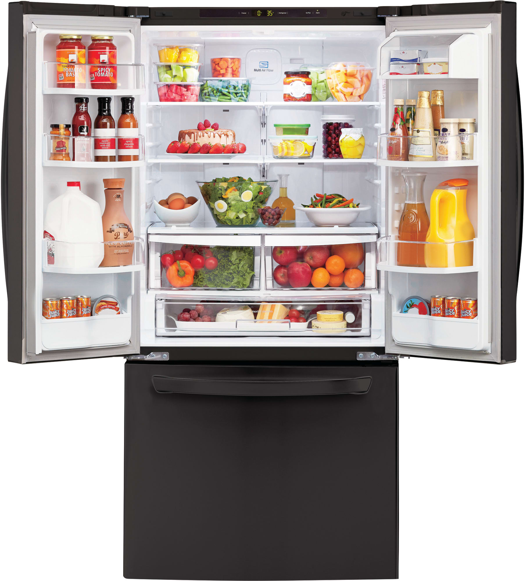 LG LFC24770SB 33 Inch French Door Refrigerator with Linear Compressor ...