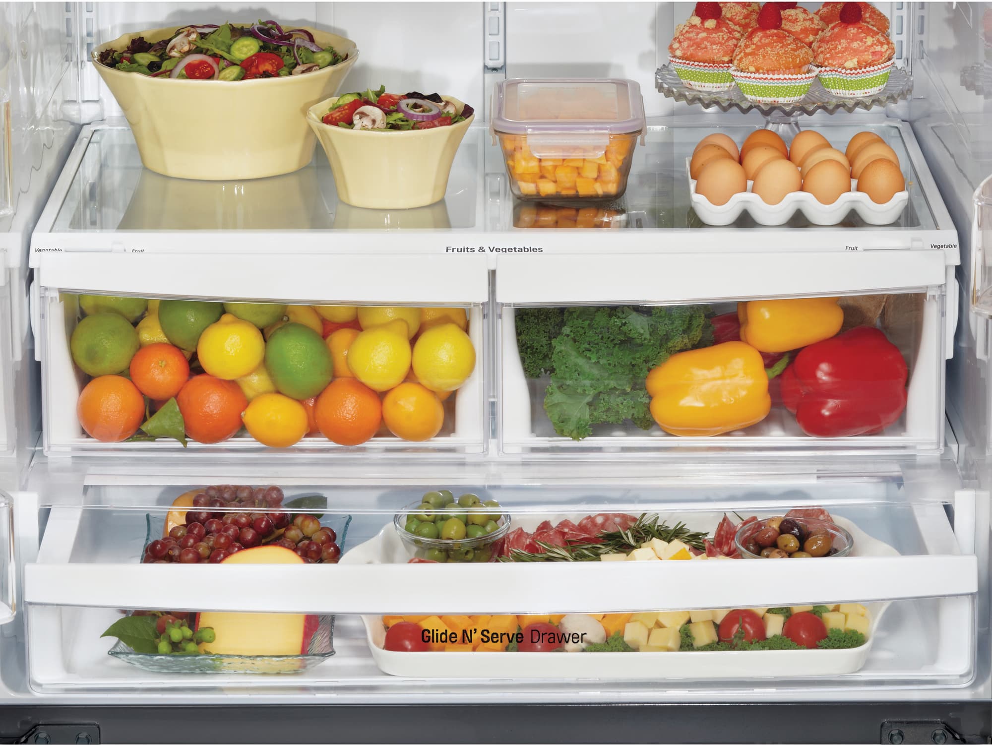 LG LFX28968ST 36 Inch French Door Refrigerator with Slim SpacePlus® Ice ...