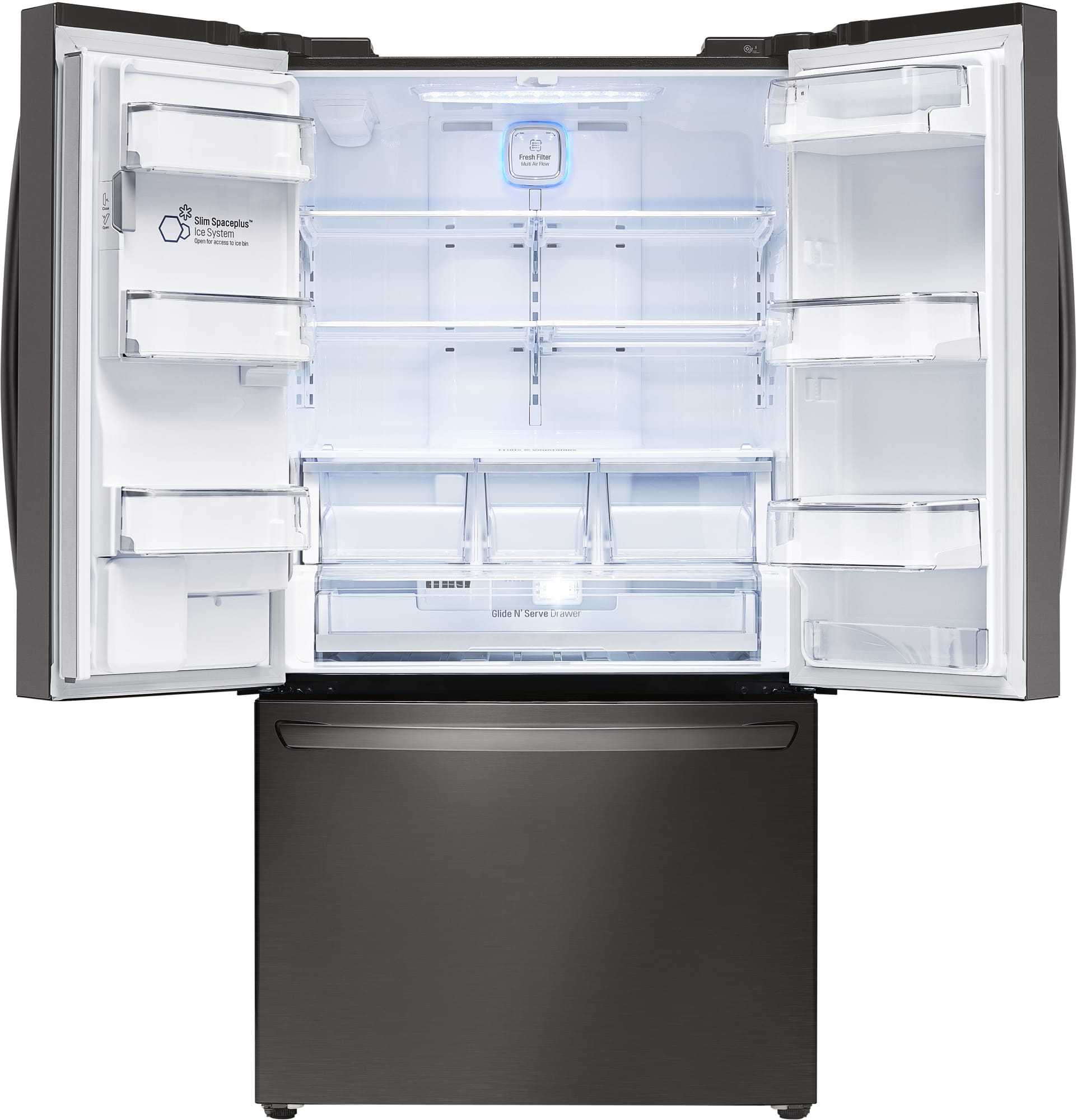 LG LFXC24726D 36 Inch Counter Depth French Door Refrigerator with Slim ...