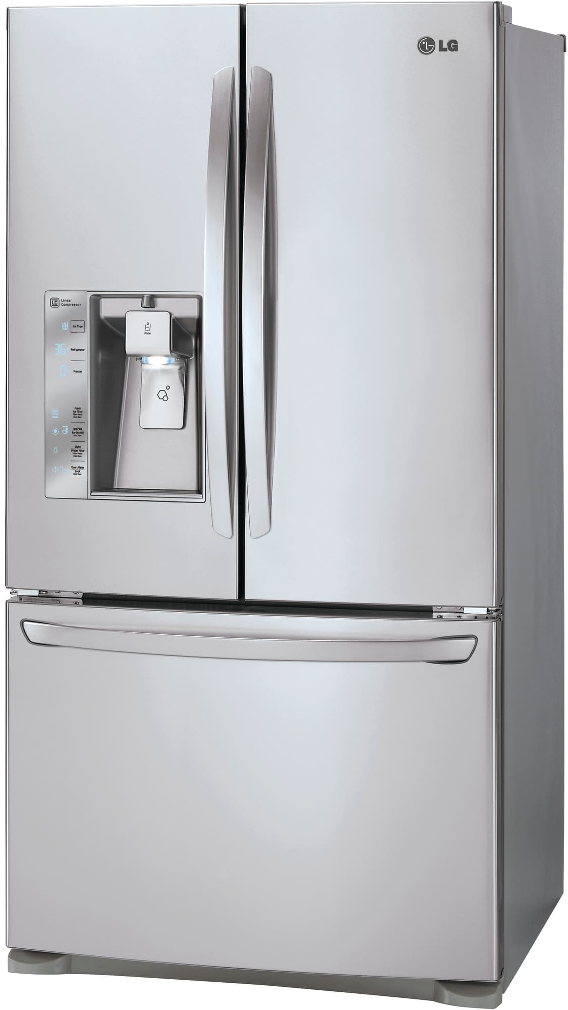 LG LFXC24726S 36 Inch Counter Depth French Door Refrigerator with Slim ...