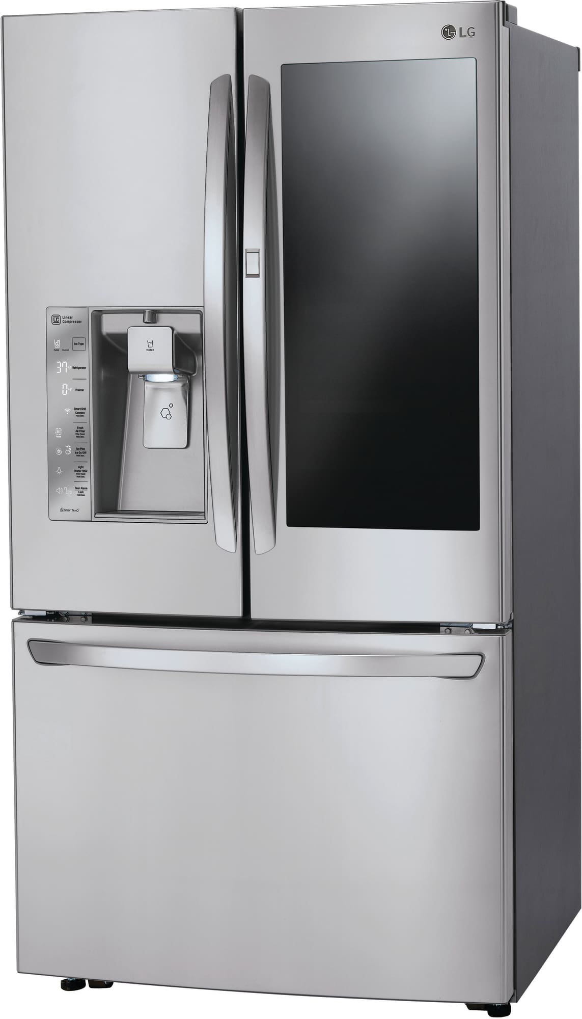 LG LFXS30796S 36 Inch Smart French Door Refrigerator with Wi-Fi ...