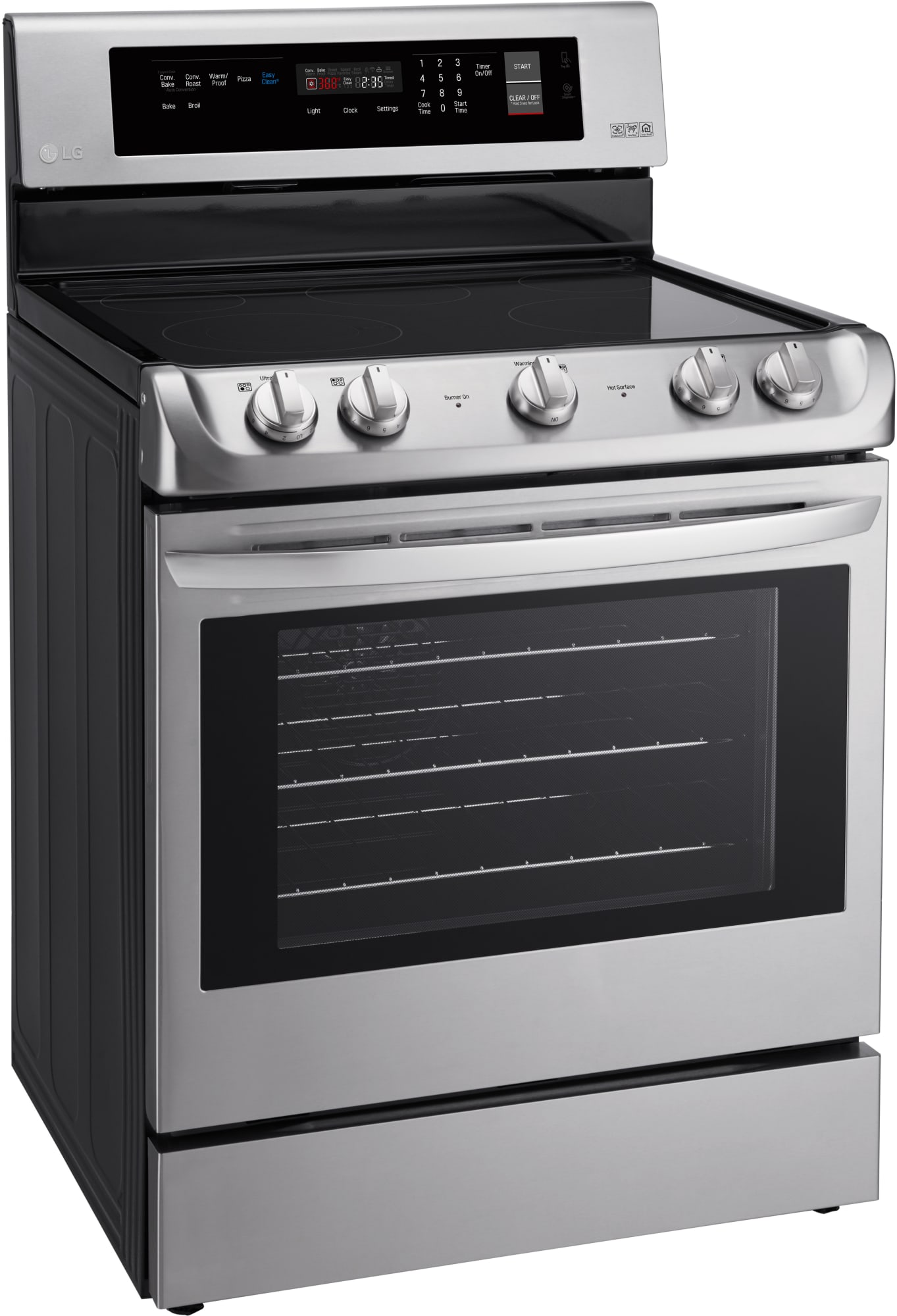LG LRE4211ST 30 Inch Electric Range with ProBake Convection, Power ...