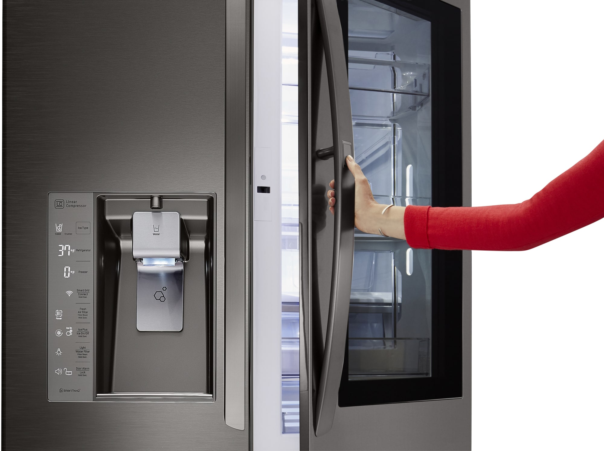 LG LFXC24796D 36 Inch Counter Depth Smart French Door Refrigerator with ...