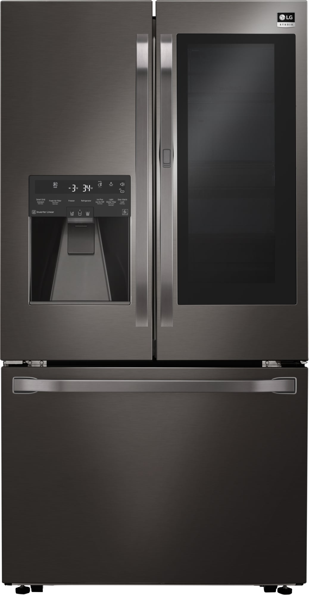 LG LSFXC2496D 36 Inch Counter Depth French Door Refrigerator with 23.5 ...