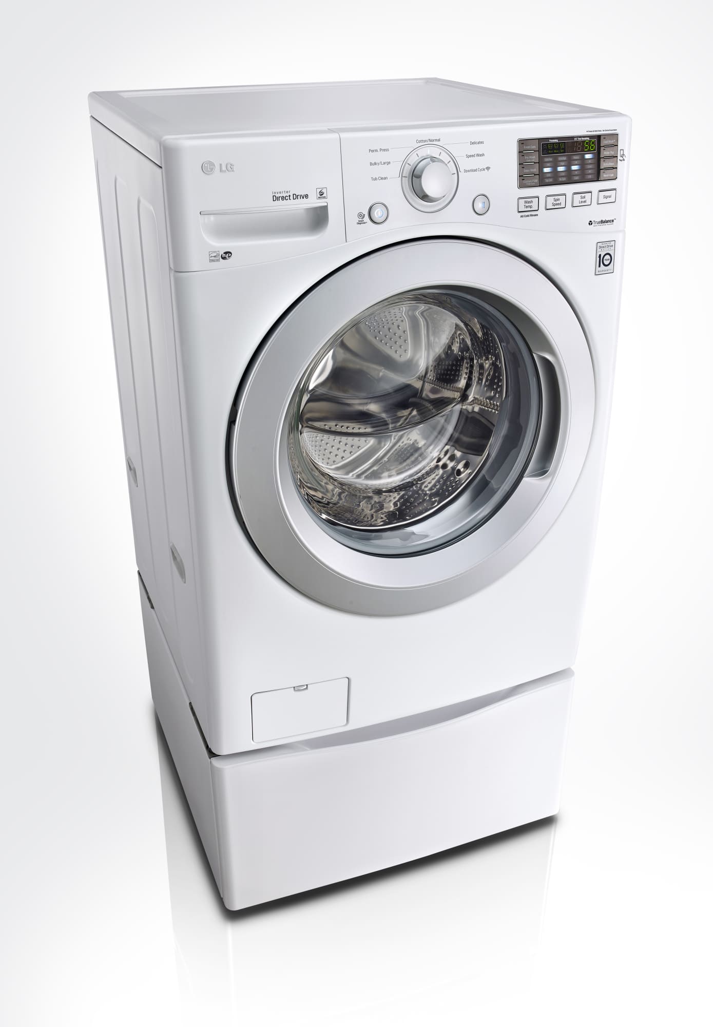 LG WM3170CW 27 Inch 4.3 cu. ft. Front Load Washer with 7 Wash Cycles ...