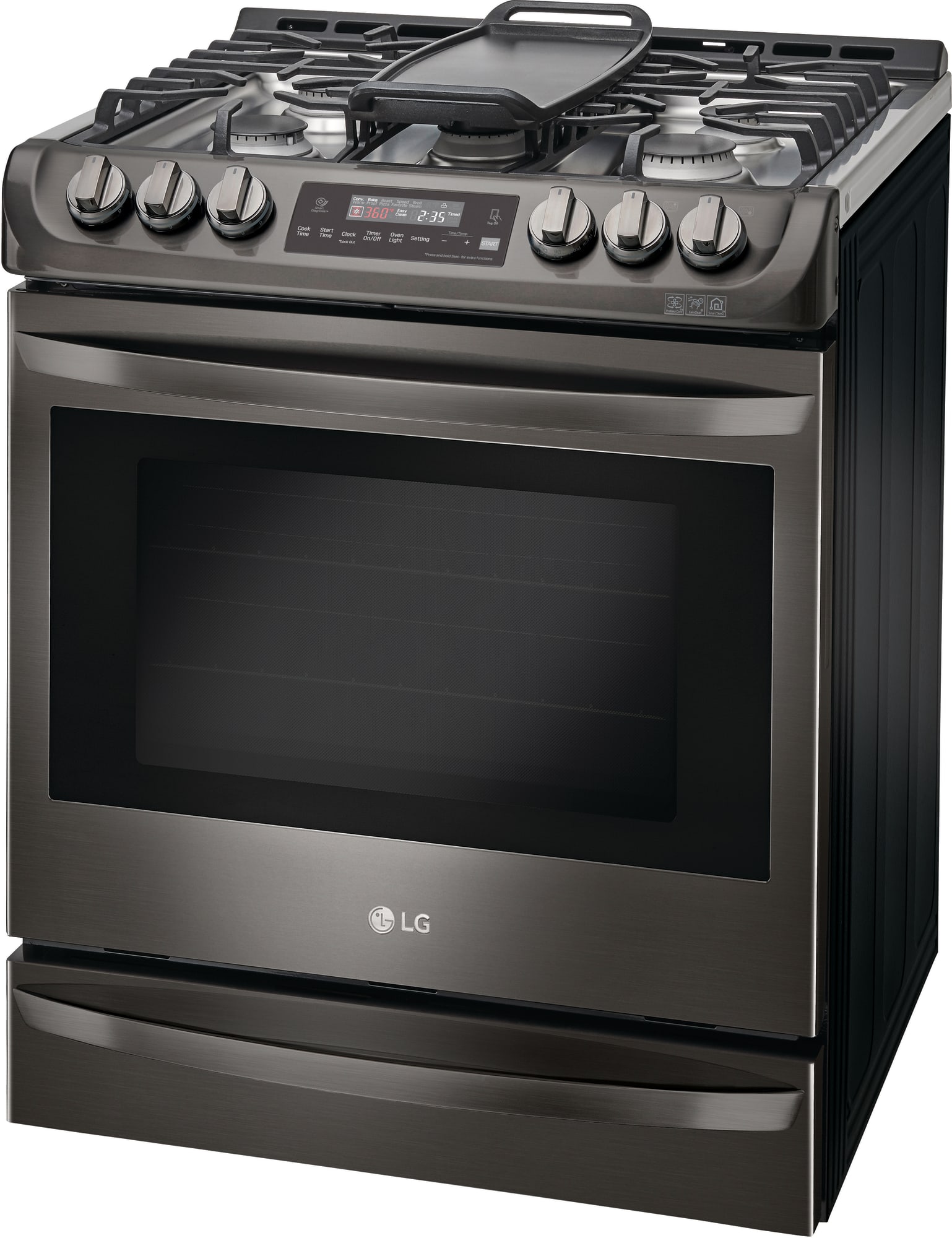 LG LSG4513BD 30 Inch Slide-in Gas Range with 5 Sealed Burners, 6.3 cu ...