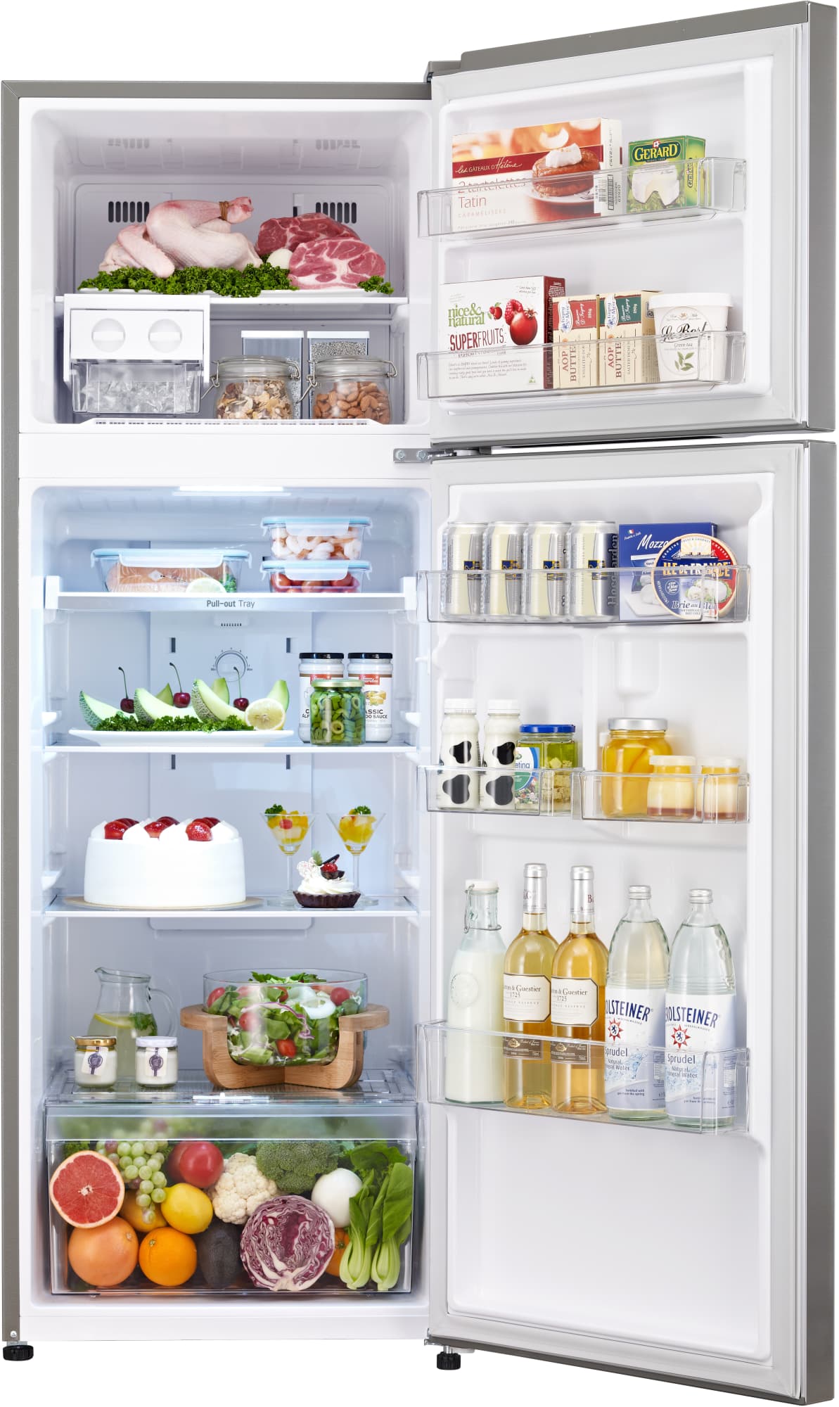 LG LTNC11121V 24 Inch Top-Freezer Refrigerator with Pocket Handles ...