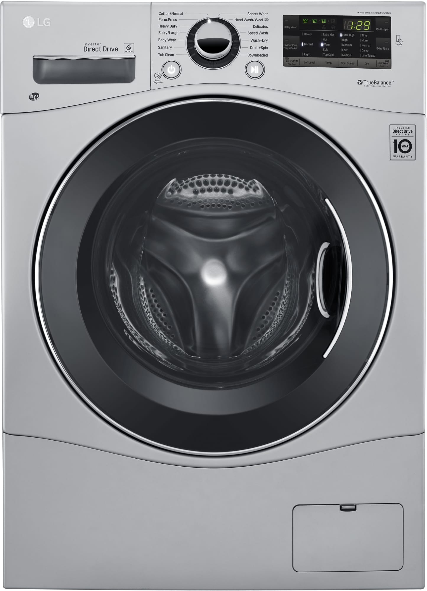 LG WM3488HS 24 Inch Front Load Washer/Dryer Combo with 2.3 cu. ft ...