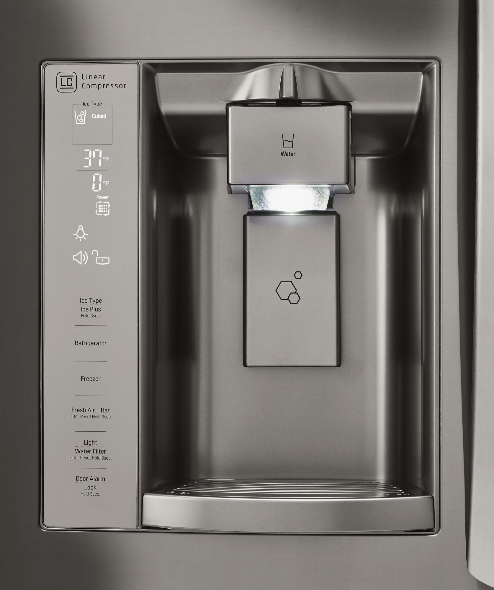 LG LMXS27626D 36 Inch 4-Door French Door Refrigerator with Glide N ...
