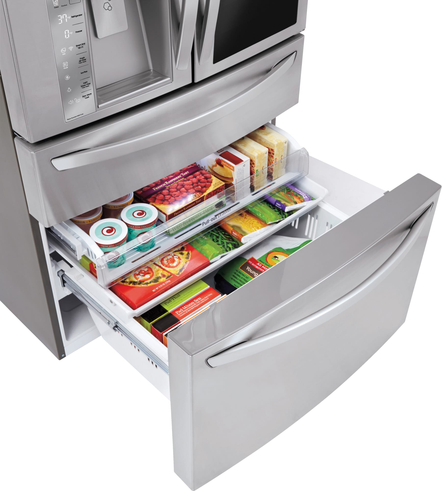 LG LMXS30796S 36 Inch 4-Door French Door Refrigerator with 29.7 cu. ft ...