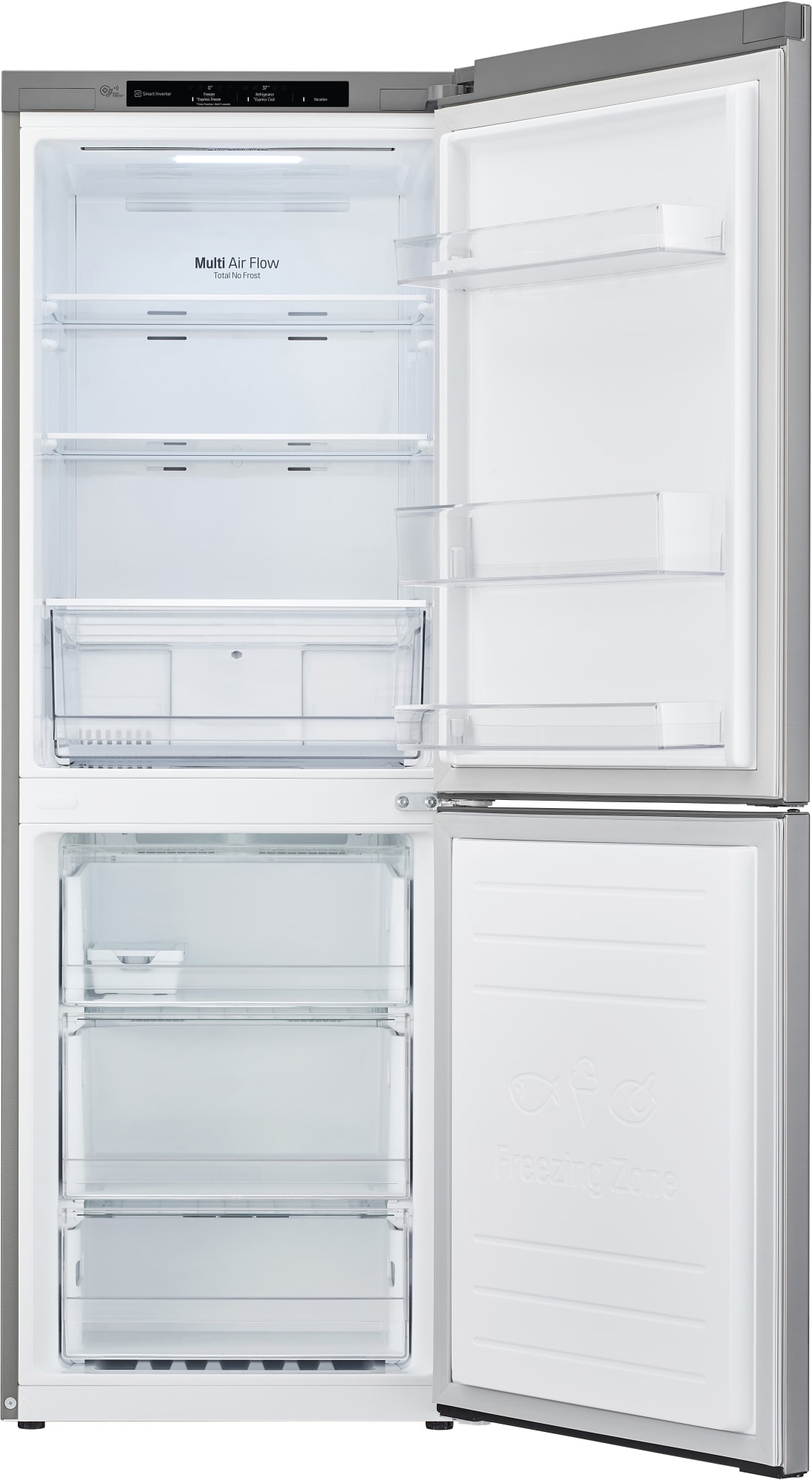 LG LRBNC1104S 24 Inch Bottom Freezer Refrigerator with 10.8 Cu. Ft ...