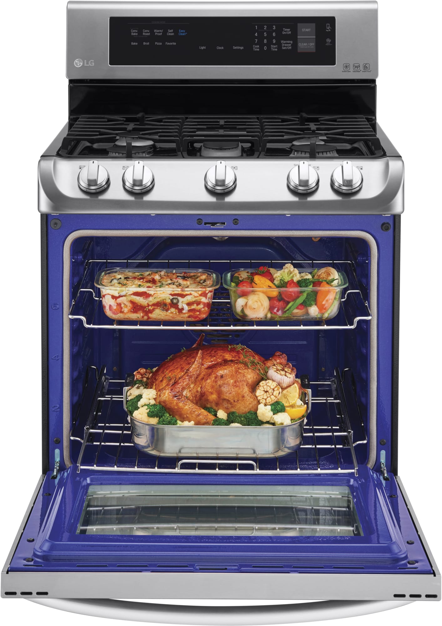 LG LRG4113ST 30 Inch Gas Range with ProBake Convection, UltraHeat ...