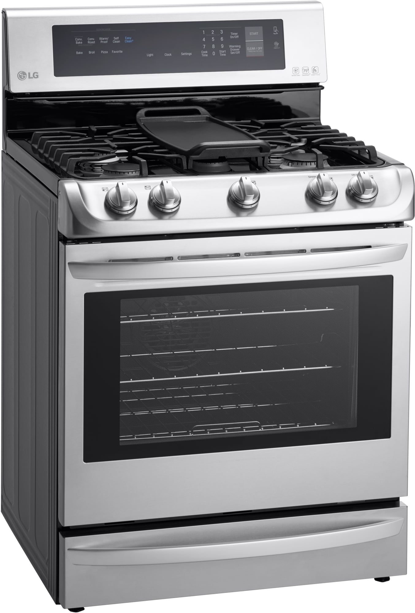 LG LRG4115ST 30 Inch Gas Range with ProBake Convection®, LG UltraHeat ...