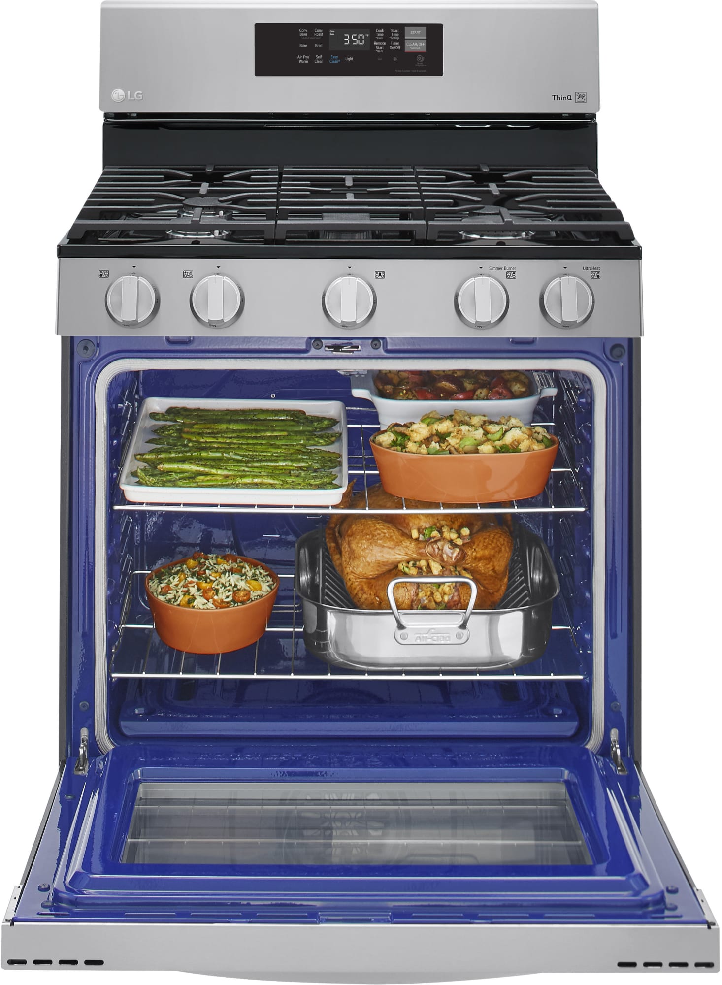 LG LRGL5823S 30 Inch Gas Smart Range with 5 Sealed Burners, 5.8 Cu. Ft ...