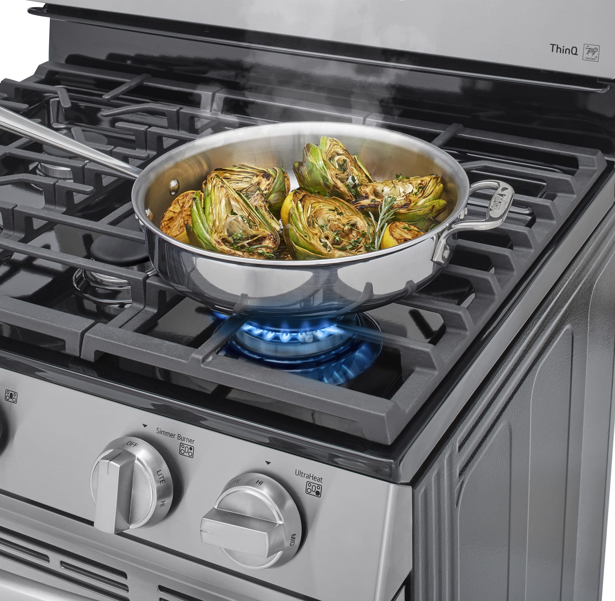 LG LRGL5823S 30 Inch Gas Smart Range with 5 Sealed Burners, 5.8 Cu. Ft ...