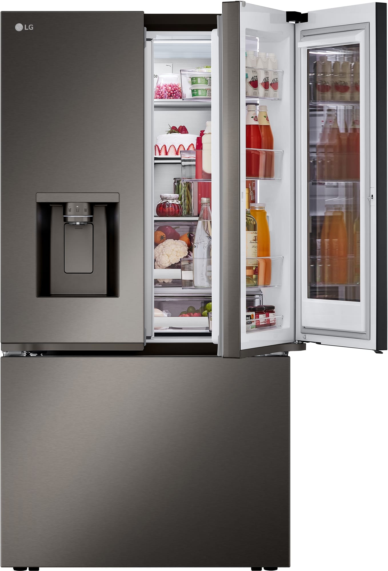 LG LRYKC2606D 36 Inch Counter-Depth MAX™ Smart French Door Refrigerator ...