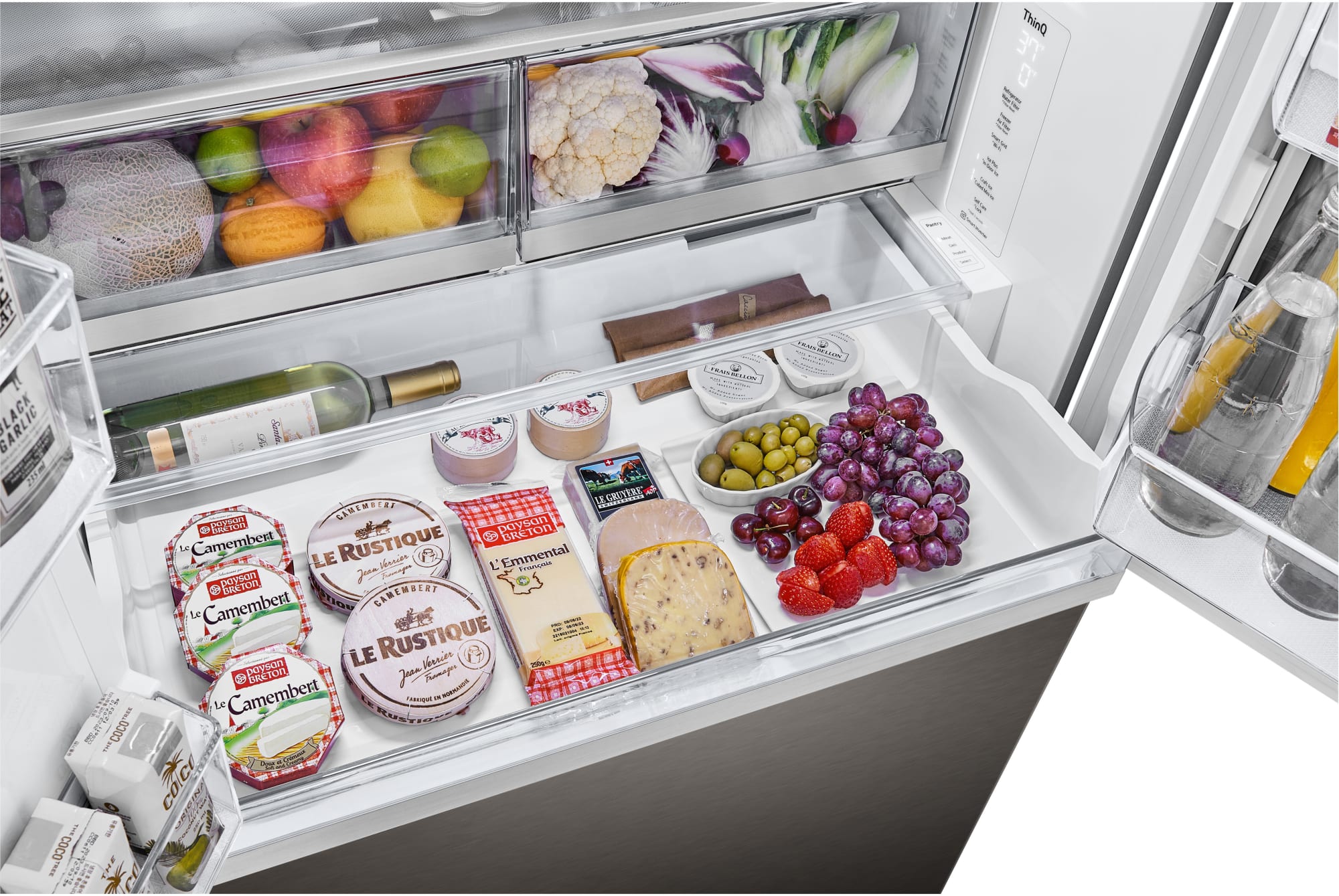 LG LRYKC2606D 36 Inch Counter-Depth MAX™ Smart French Door Refrigerator ...