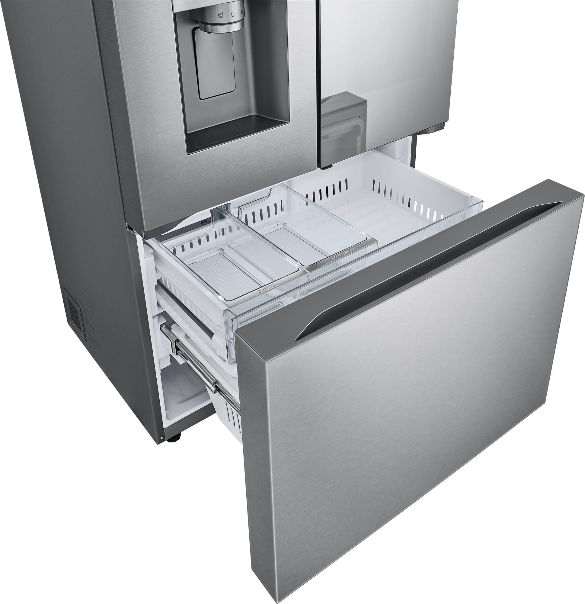 LG LRYKC2606S 36 Inch Counter-Depth MAX™ Smart French Door Refrigerator with 26 Cu. Ft. Capacity ...