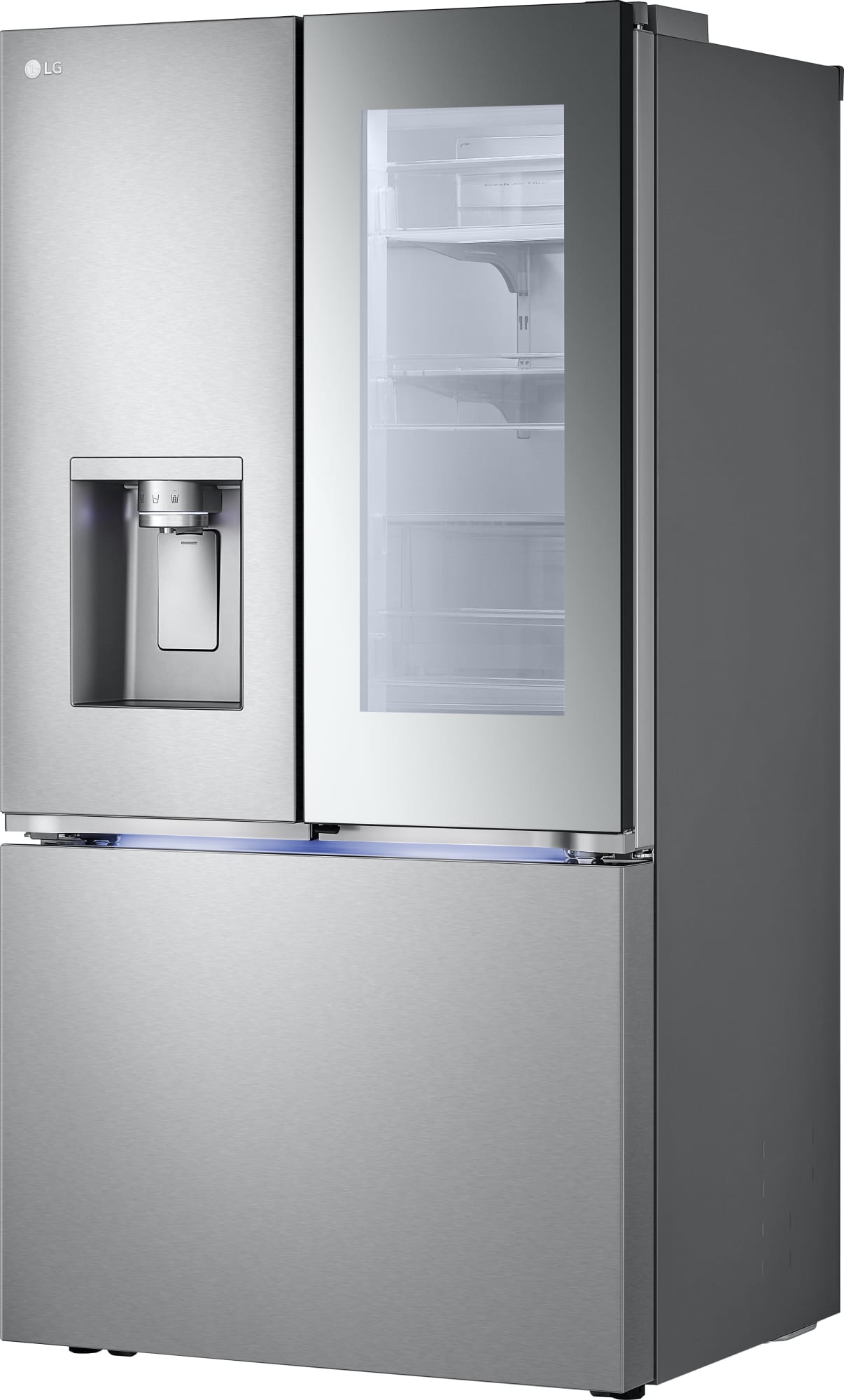 LG LRYKC2606S 36 Inch Counter-Depth MAX™ Smart French Door Refrigerator with 26 Cu. Ft. Capacity ...