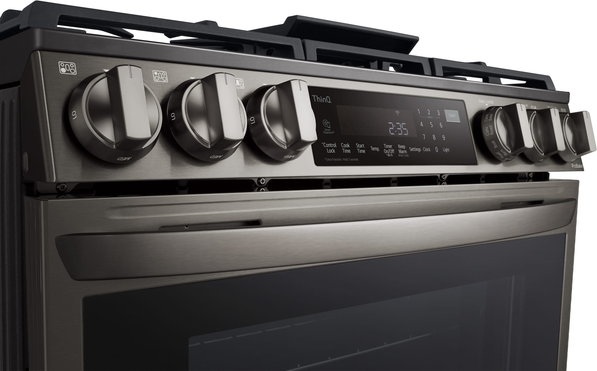LG LSDL6336D 30 Inch Slide-In Dual Fuel Smart Range with 5 Sealed ...