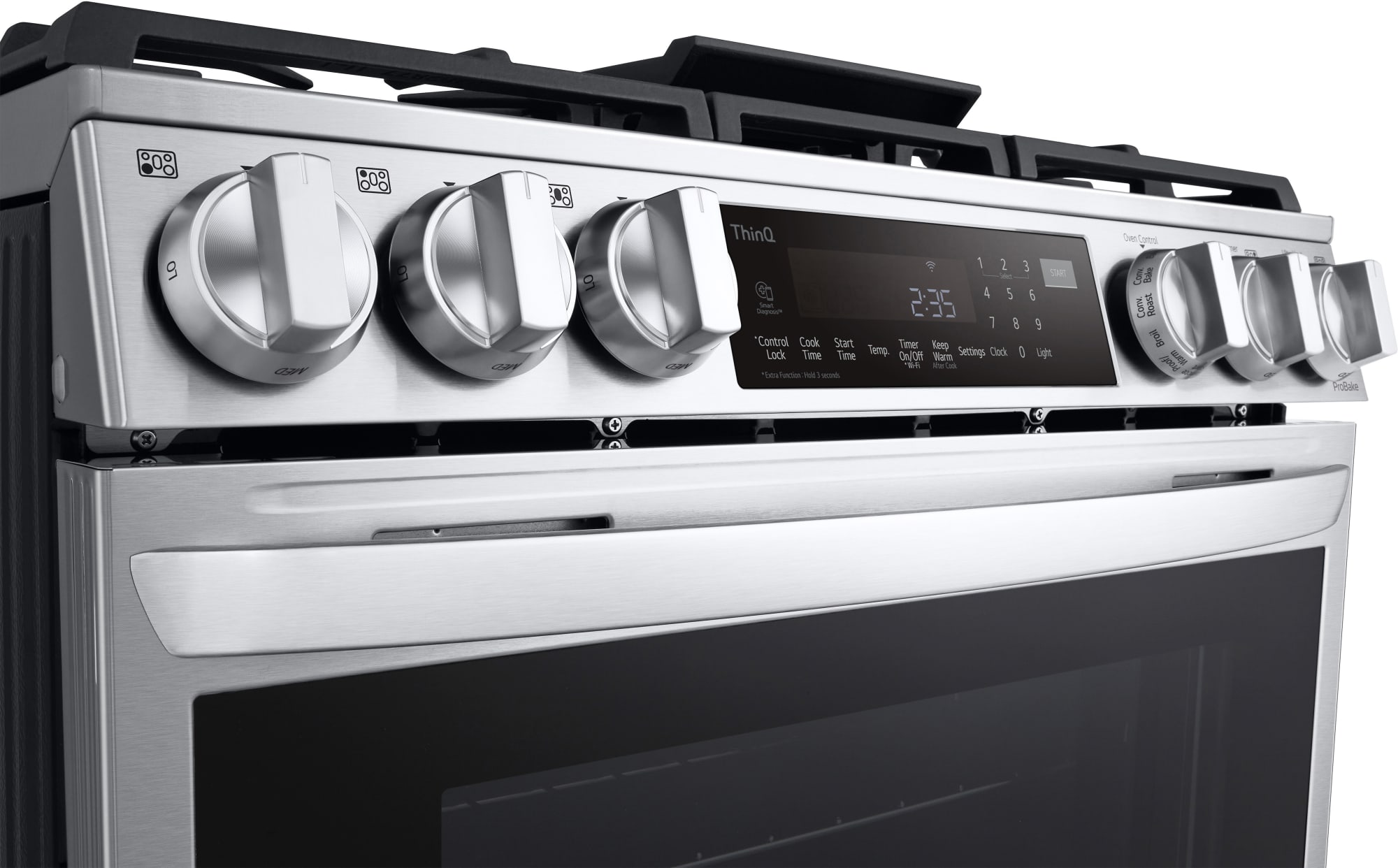 LG LSDL6336F 30 Inch Slide-In Dual Fuel Smart Range with 5 Sealed ...