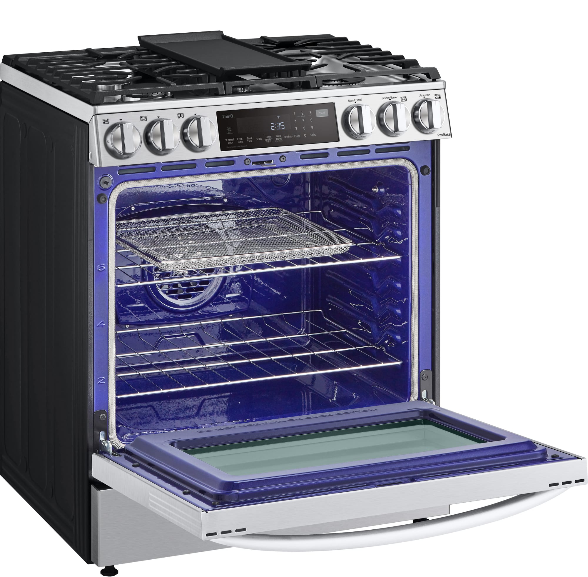 LG LSDL6336F 30 Inch Slide-In Dual Fuel Smart Range with 5 Sealed ...