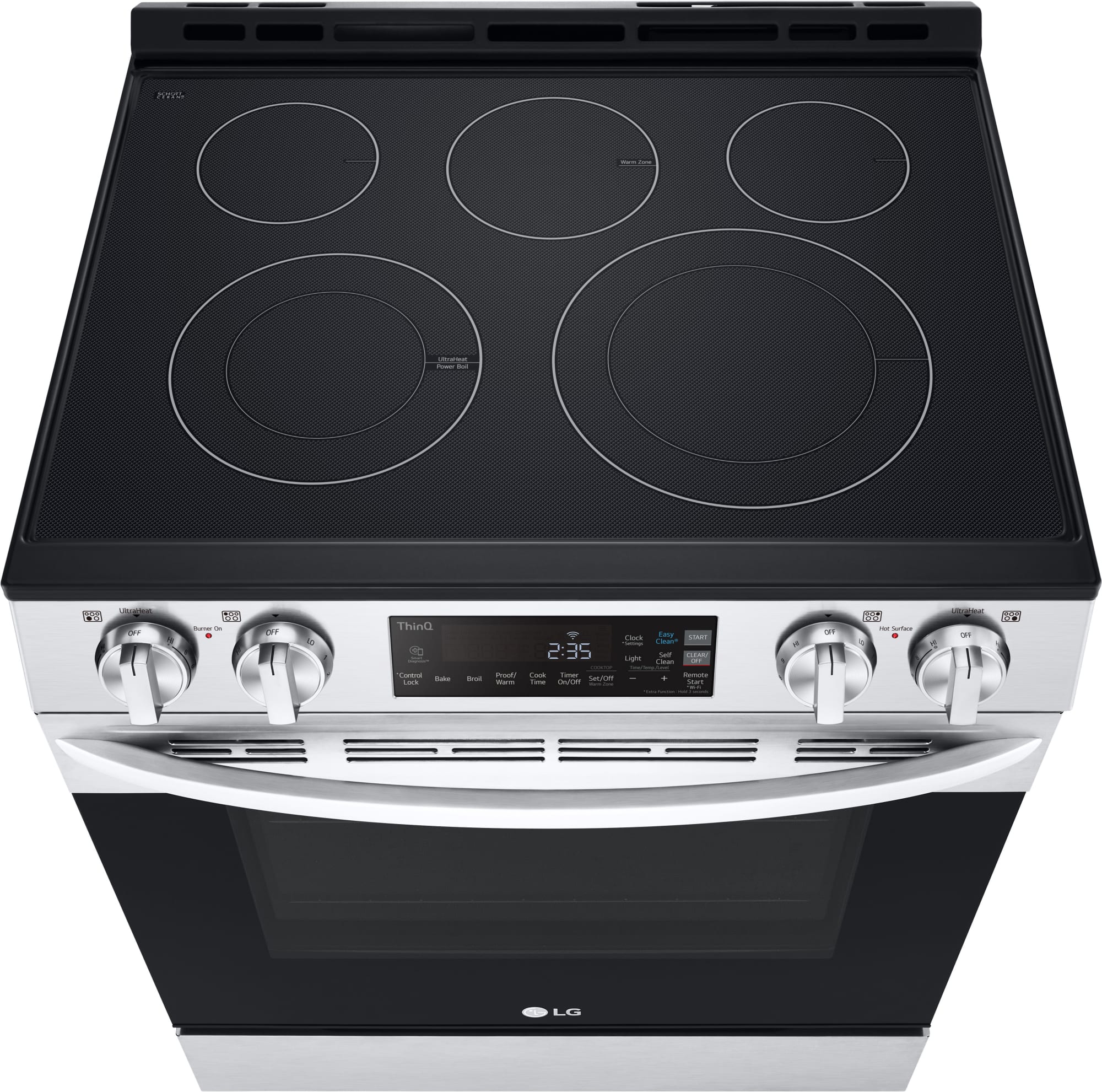 LG LSEL6331F 30 Inch Slide-In Electric Smart Range with 5 Radiant ...