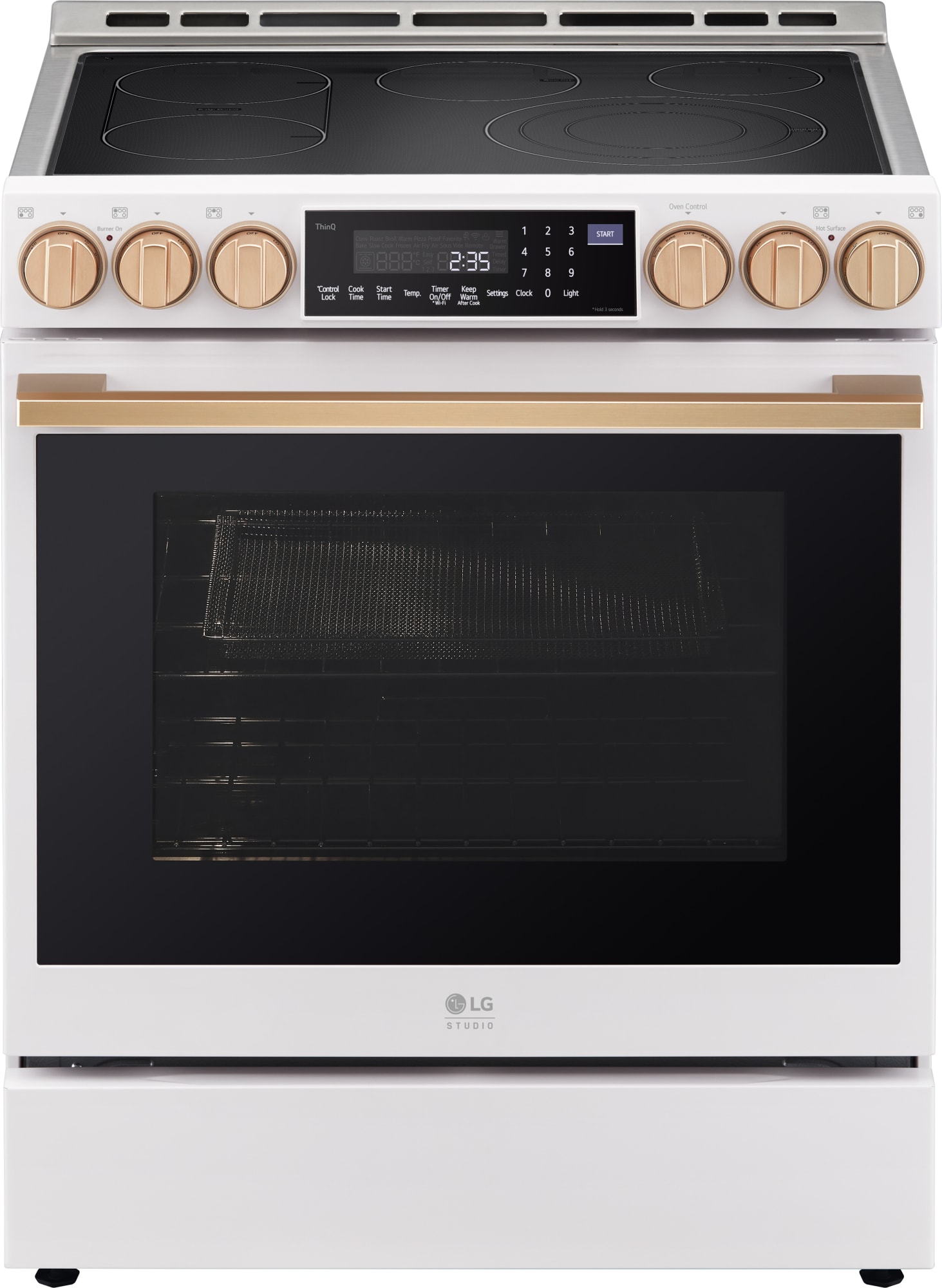 LG LSES6338N 30 Inch Slide-In Electric Smart Range with 5 Radiant ...