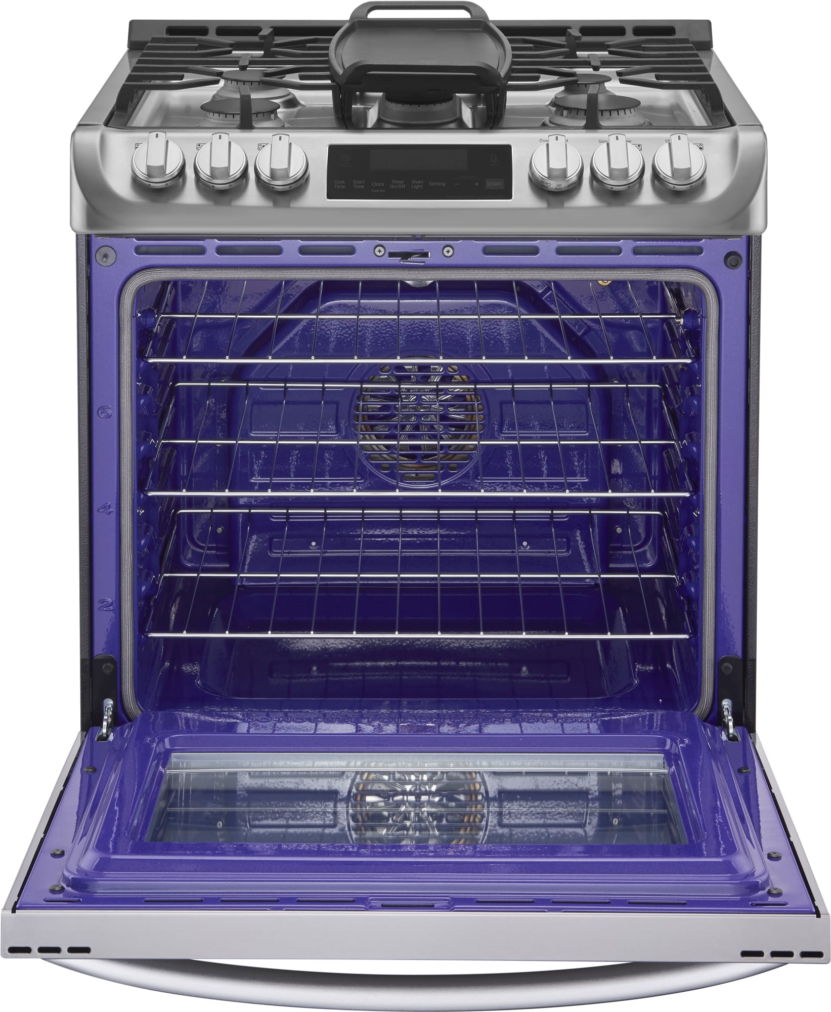 LG LSG4513ST 30 Inch Slide-in Gas Range with 5 Sealed Burners, 6.3 cu ...