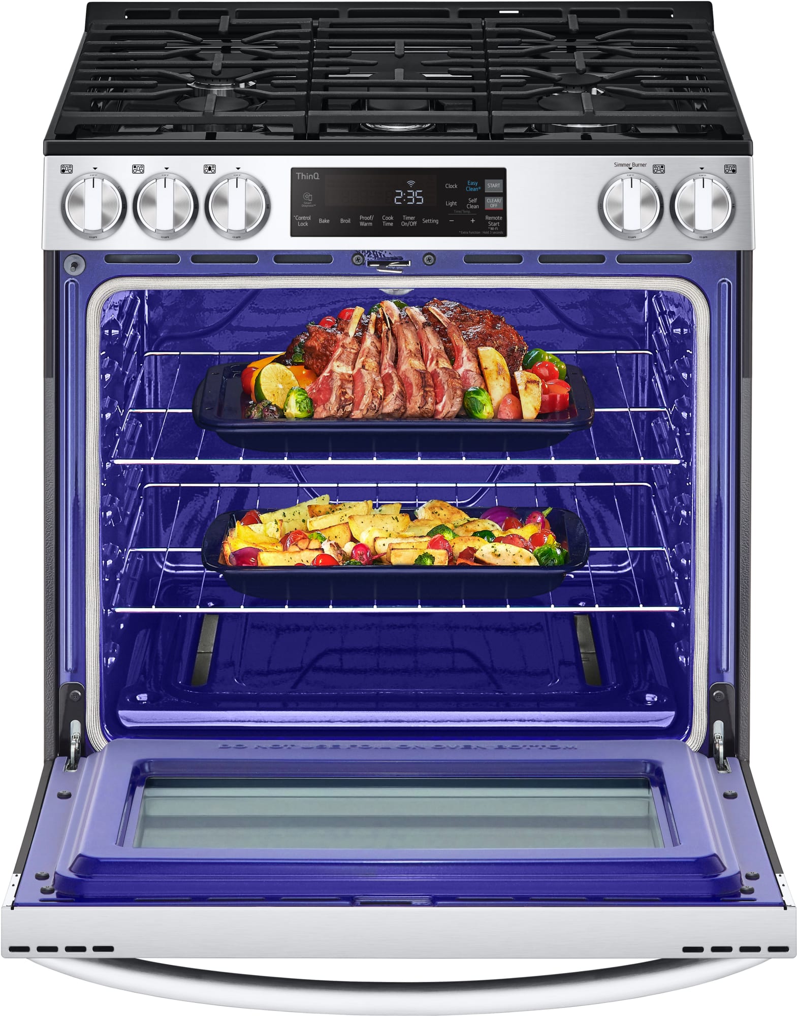 LG LSGL5831F 30 Inch Slide-In Gas Smart Range with 5 Sealed Burners, 5. ...
