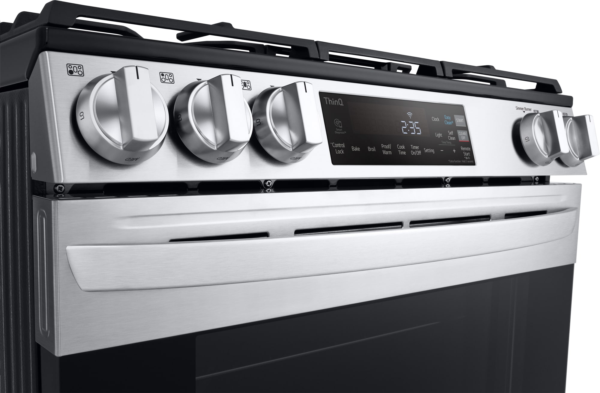LG LSGL5831F 30 Inch Slide-In Gas Smart Range with 5 Sealed Burners, 5. ...